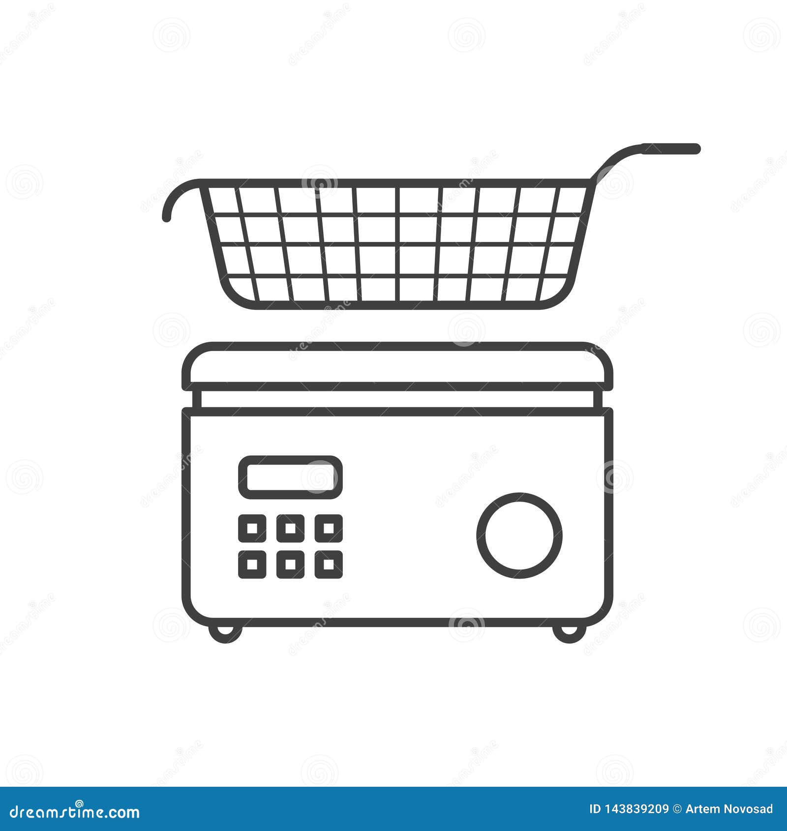 Icon Fryer with Basket. Vector on White Background. Stock Vector ...