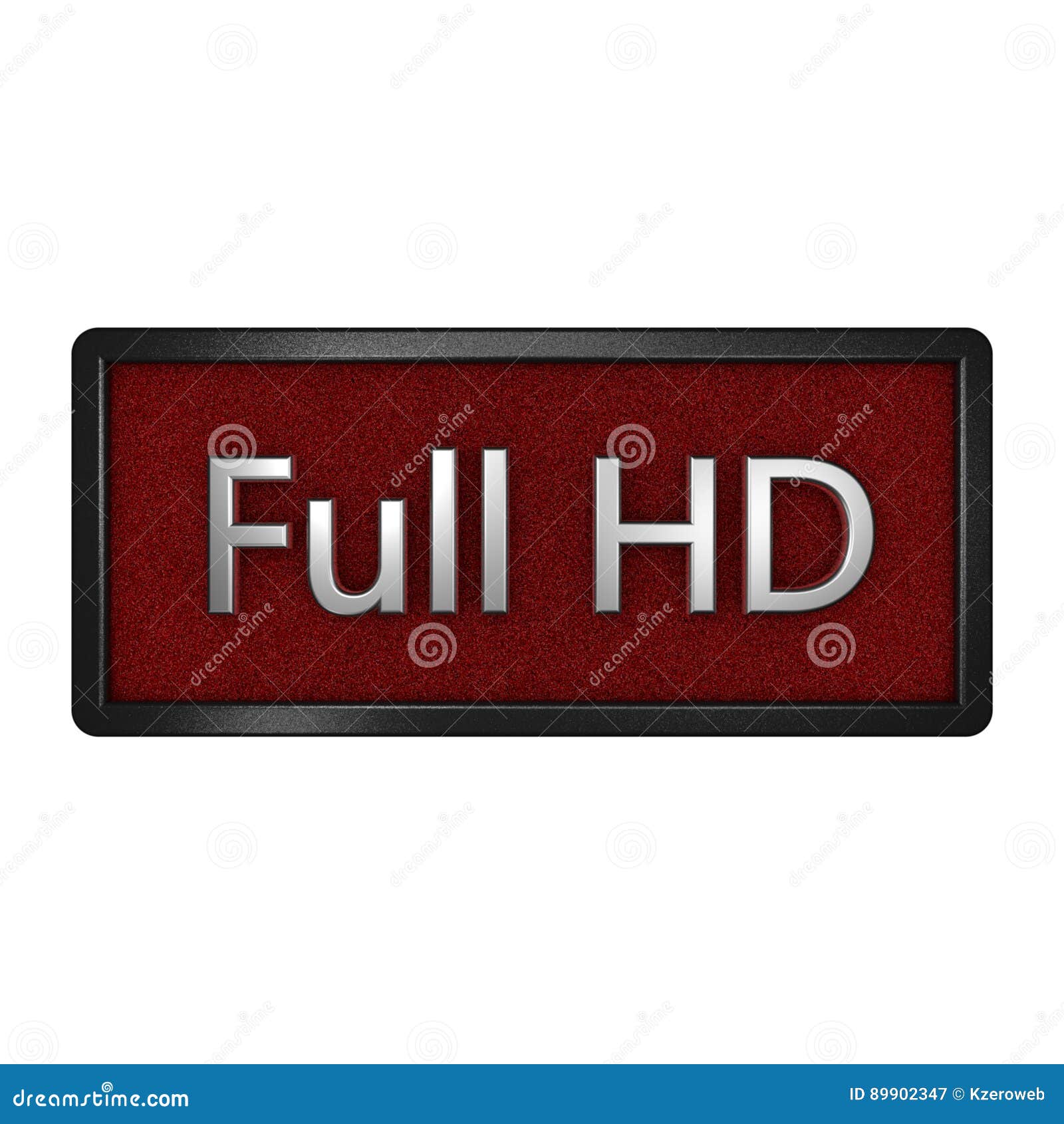 Icon `Full HD`. Video Quality. Isolated Graphic Illustration. 3D ...