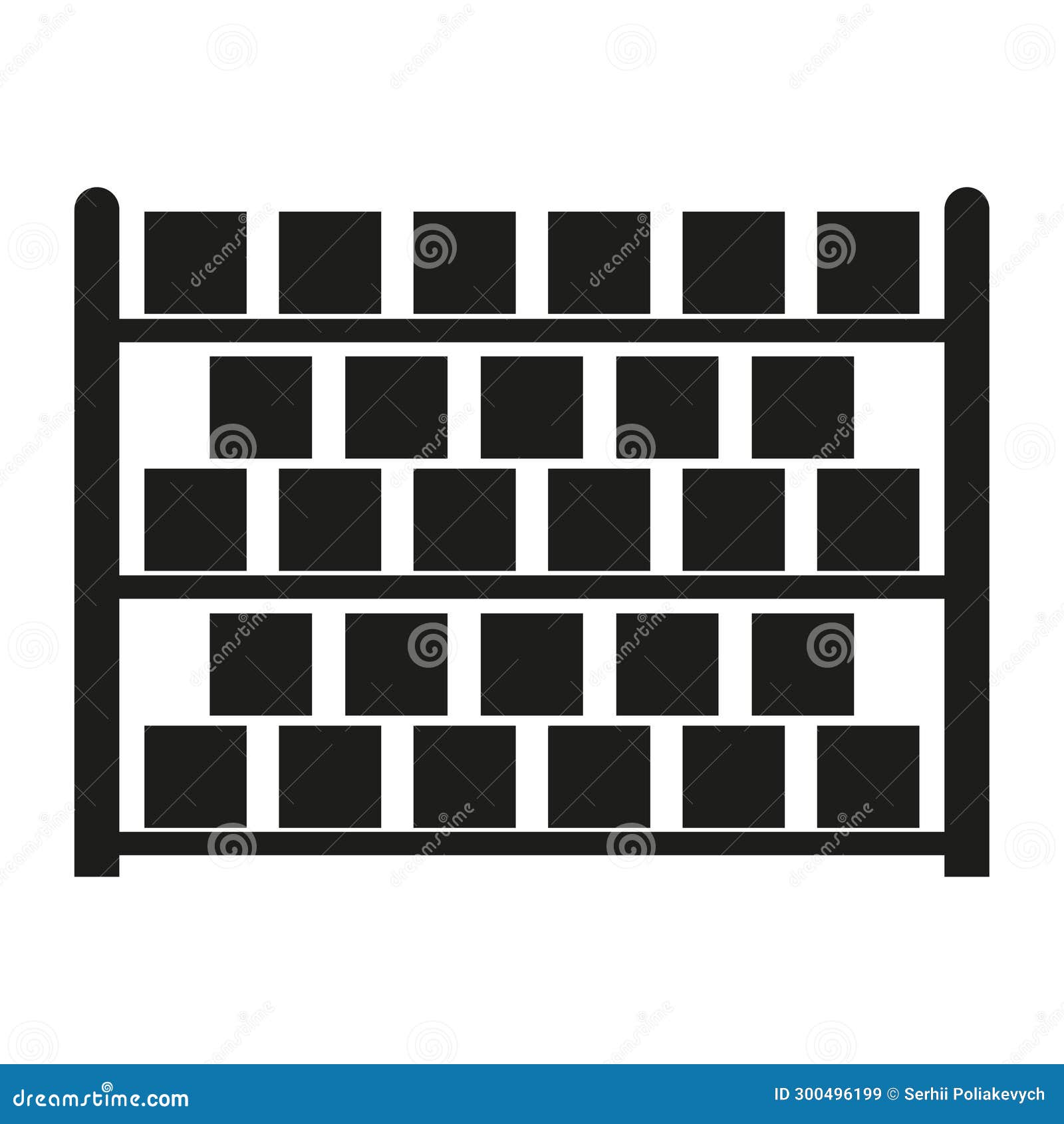 Icon Full Storage Space. Sign of a Warehouse with the Goods. Vector ...