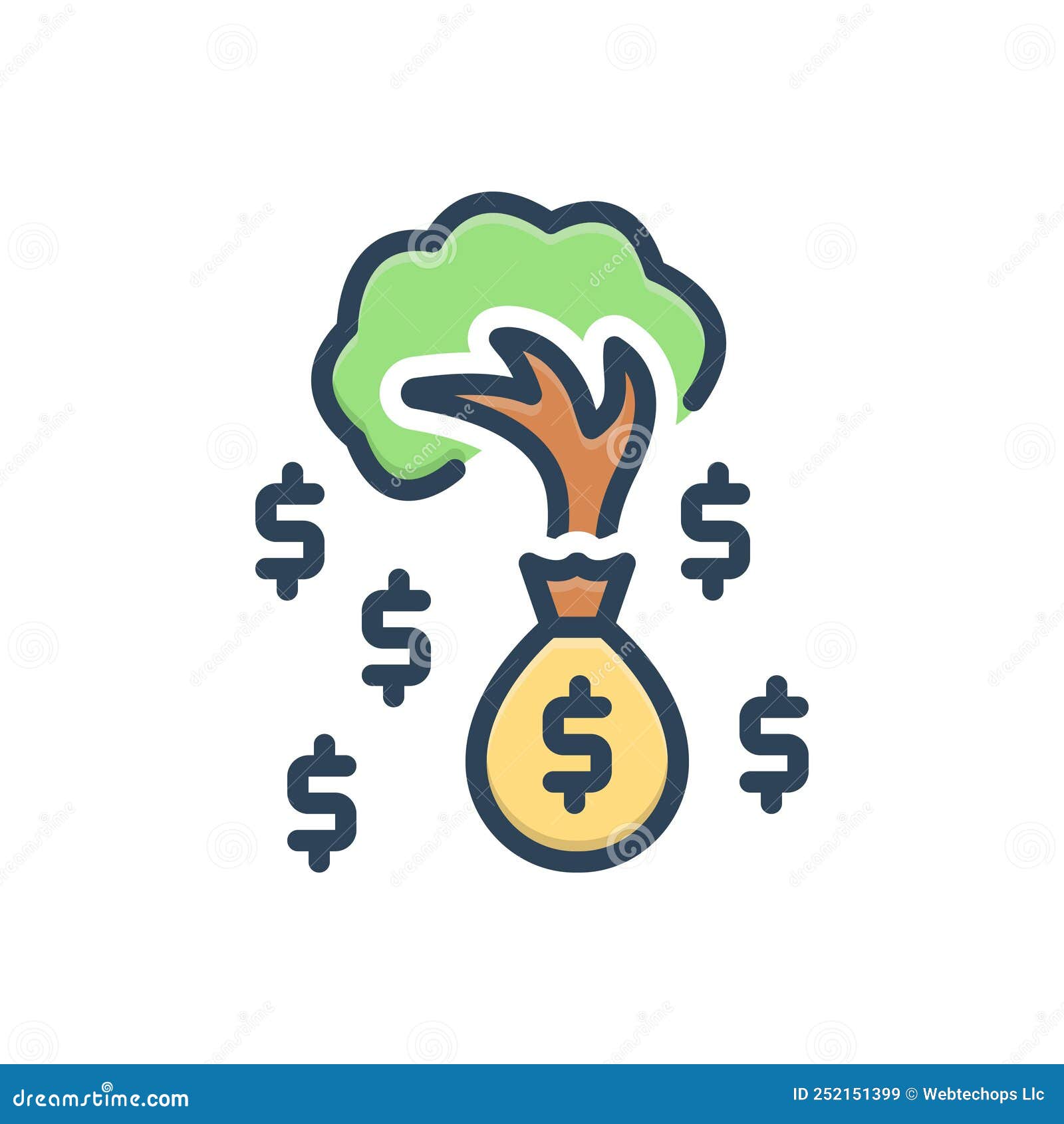 Color Illustration Icon for Funded, Hoard and Pile Stock Vector ...