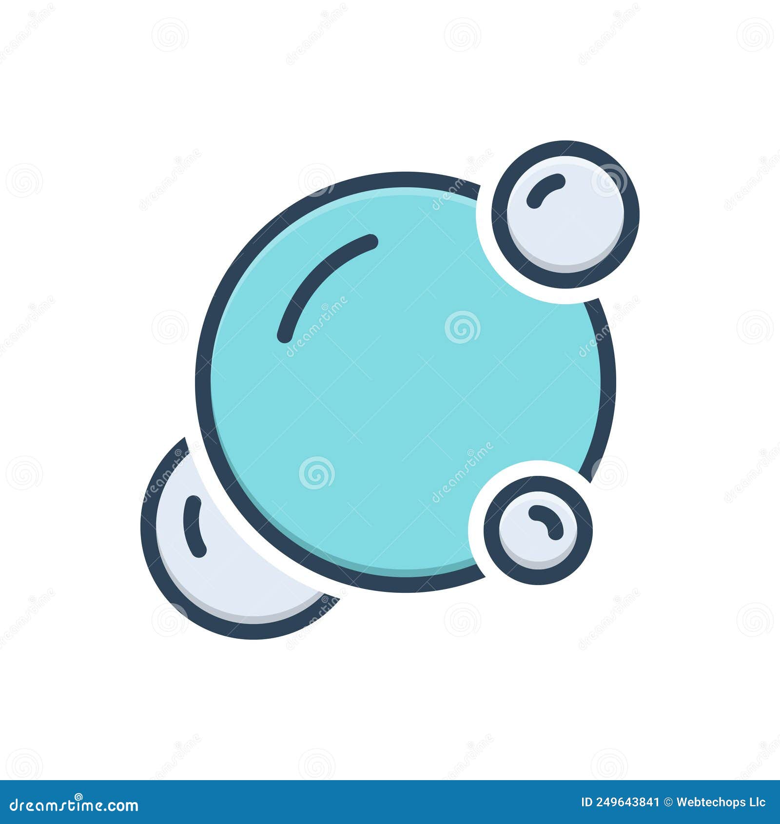 Color Illustration Icon for Fusion, Nuclear and Molecular Stock ...