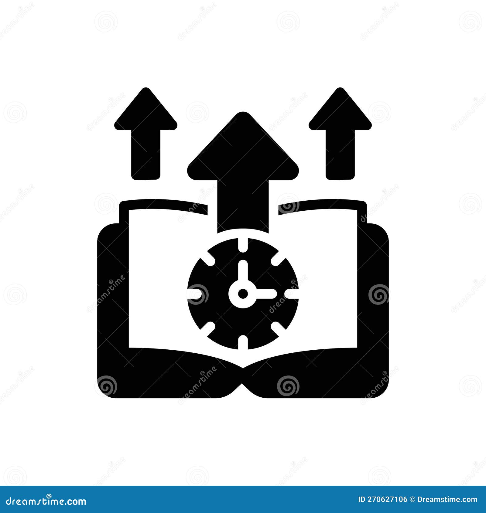 Black Solid Icon for Future, Improve and Change Time Stock Vector ...