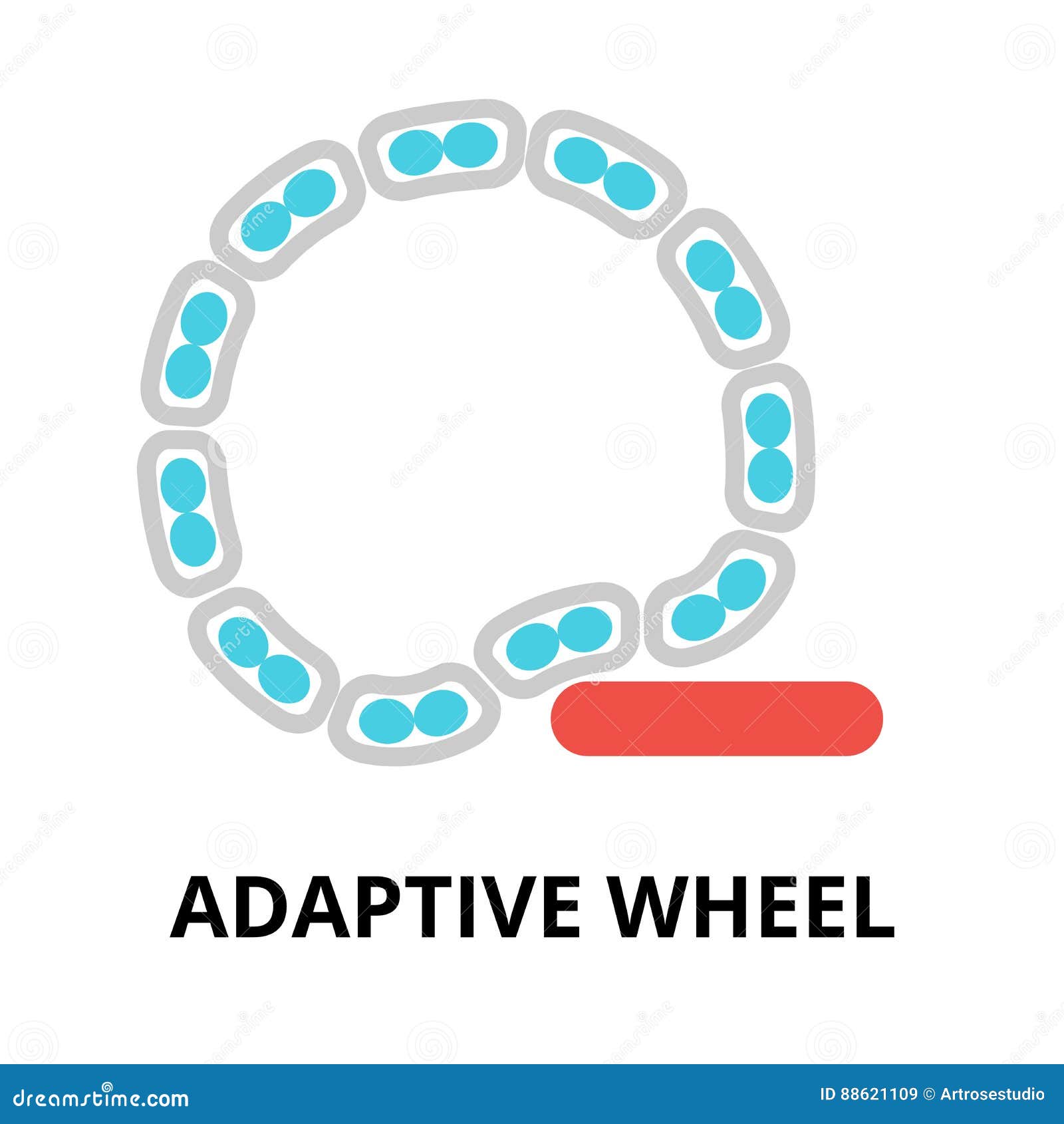 Icon of Future Technology - Adaptive Wheel Stock Vector - Illustration ...