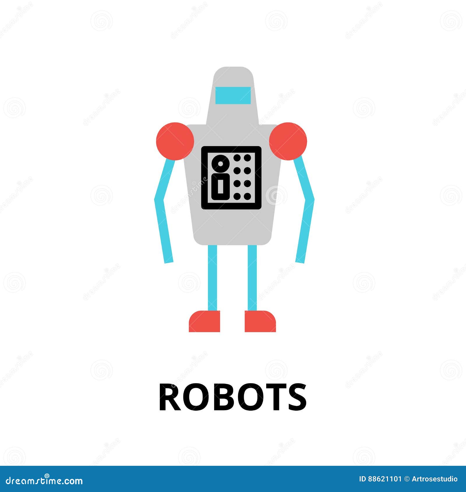 Icon of Future Technology - Robots Stock Vector - Illustration of ...