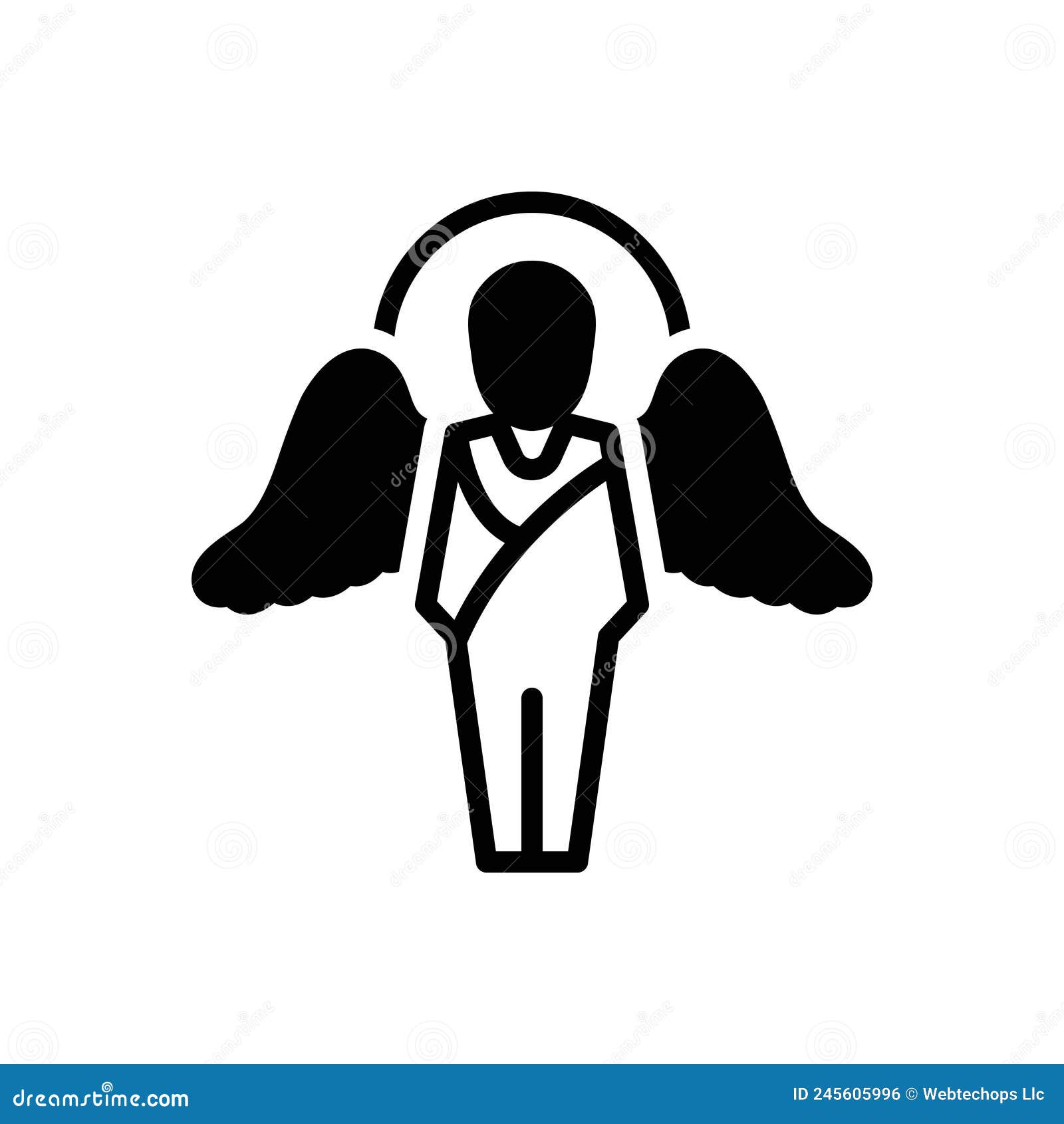 Black Solid Icon for Gabriel, Angel and Archangel Stock Vector ...
