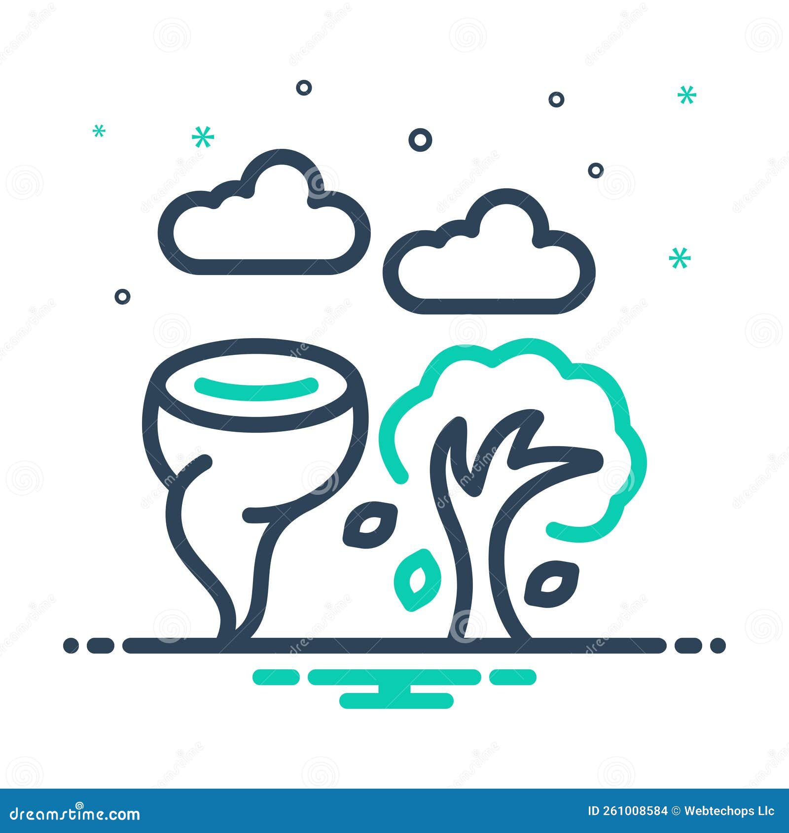 Mix Icon for Gale, Slat and Tempest Stock Vector - Illustration of ...