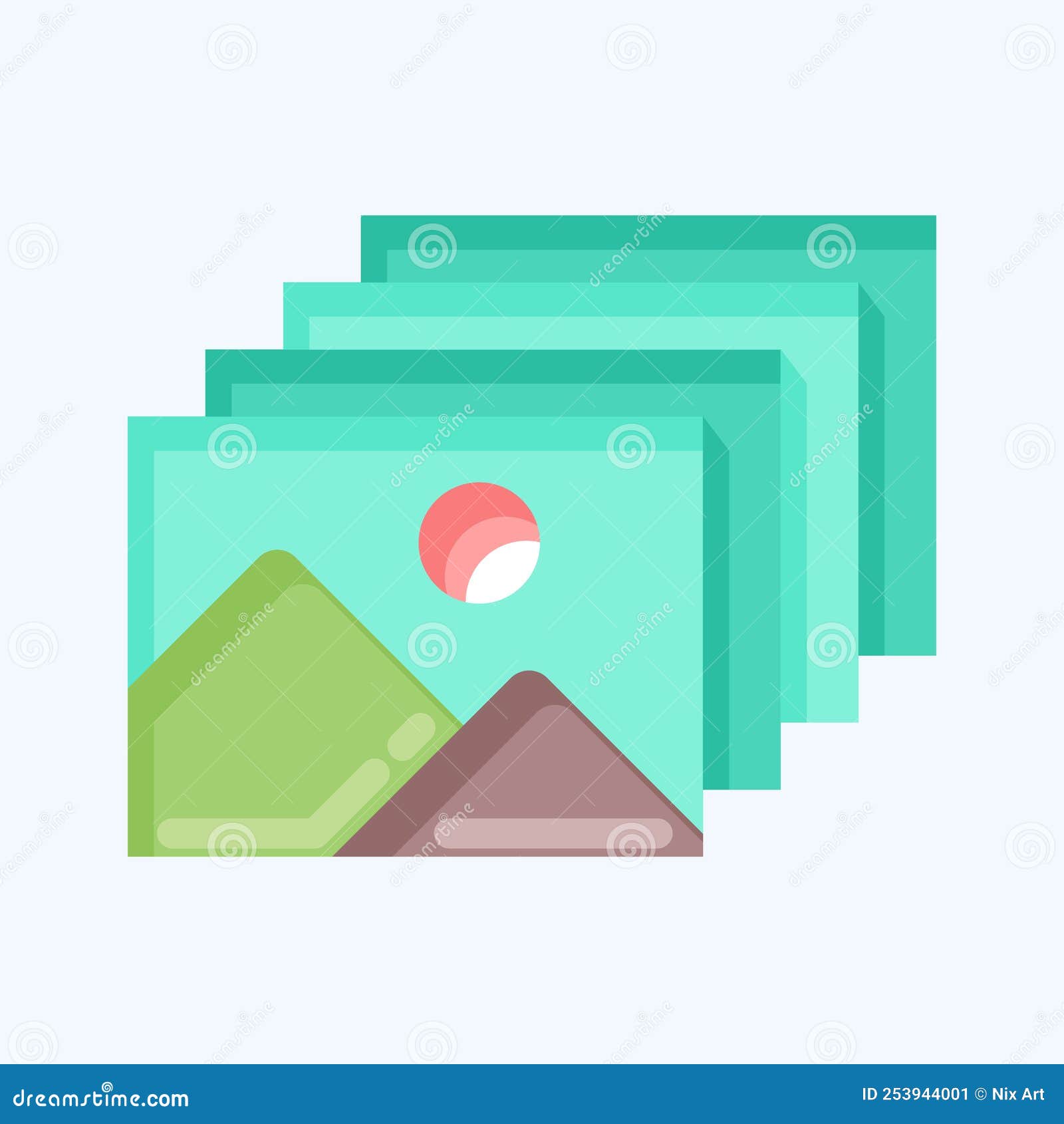 Icon Gallery. Suitable for Paint Art Tools Symbol. Flat Style. Simple ...