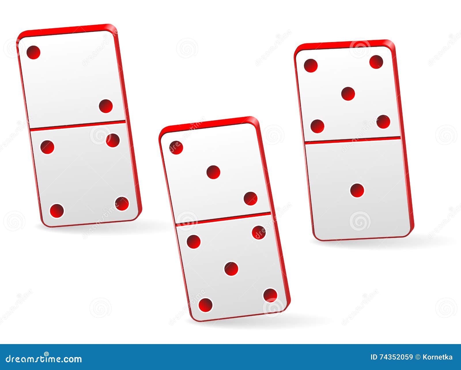 Domino Icon Illustration Of Six Pieces Assorted Stock Illustration ...