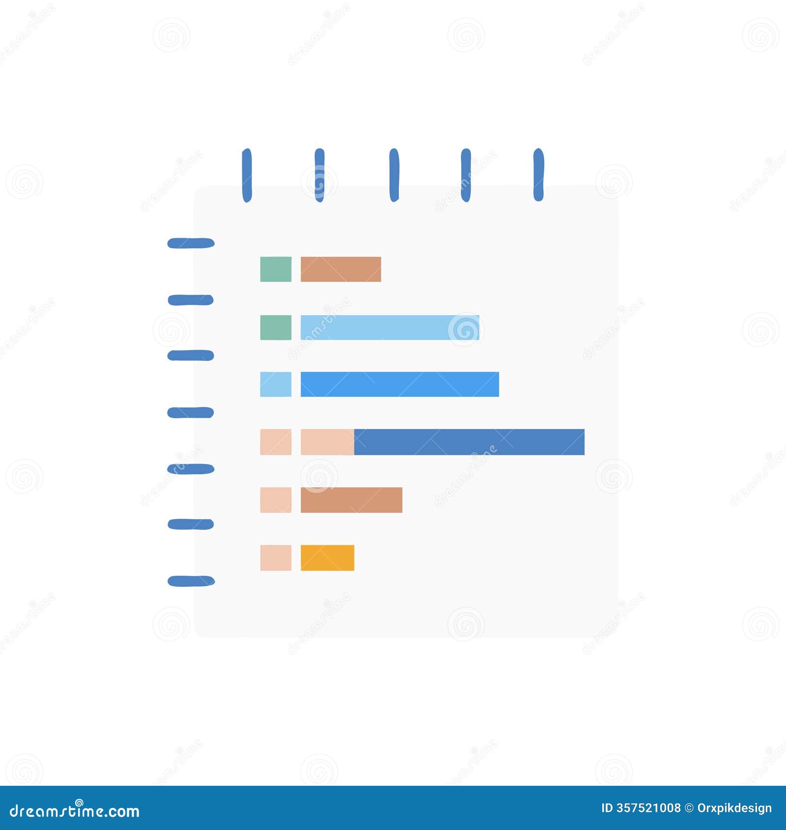 Icon of Gantt Chart for Scheduling Stock Illustration - Illustration of ...