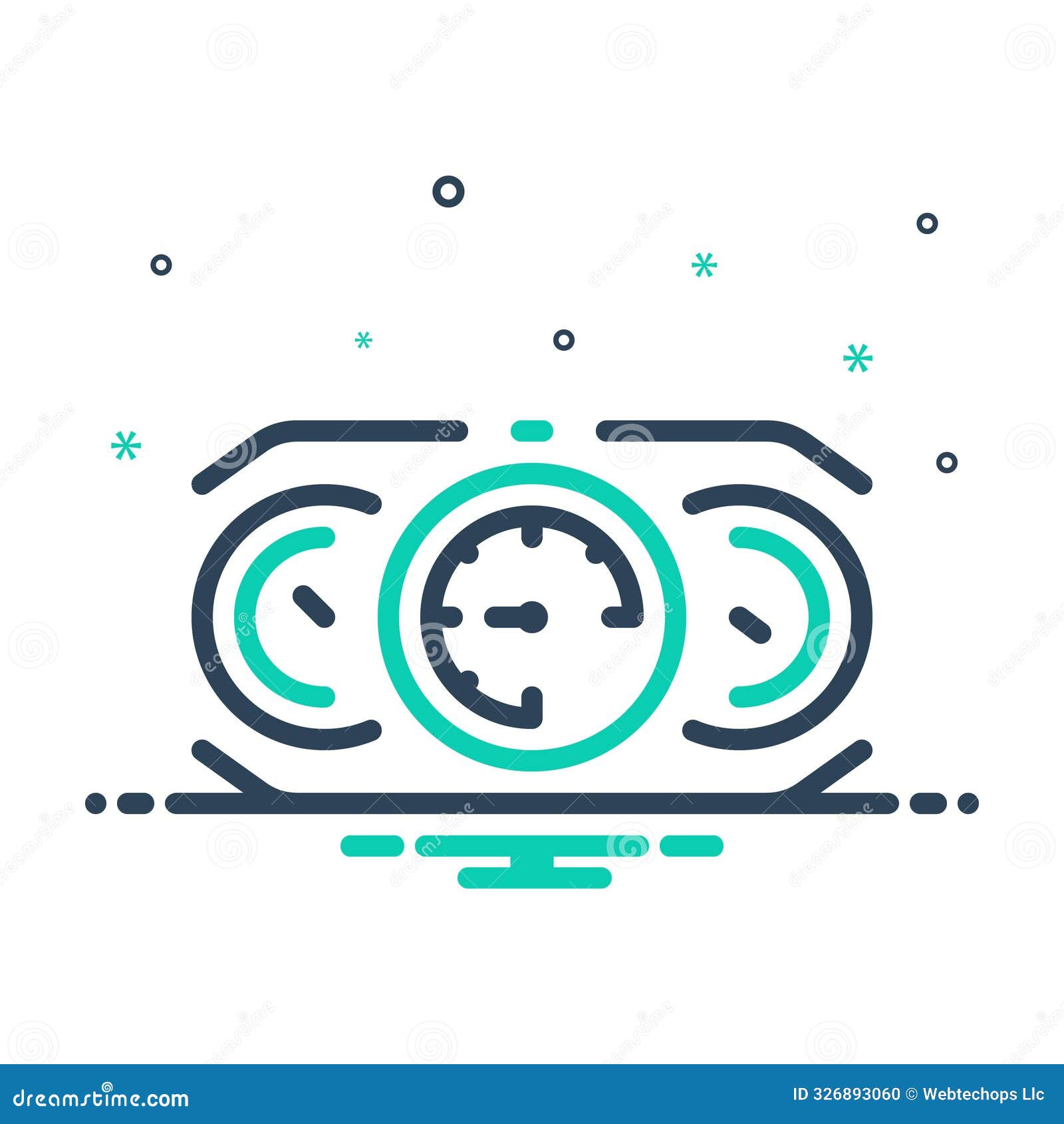 Mix Icon for Gauge, Indicator and Tempo Stock Illustration ...