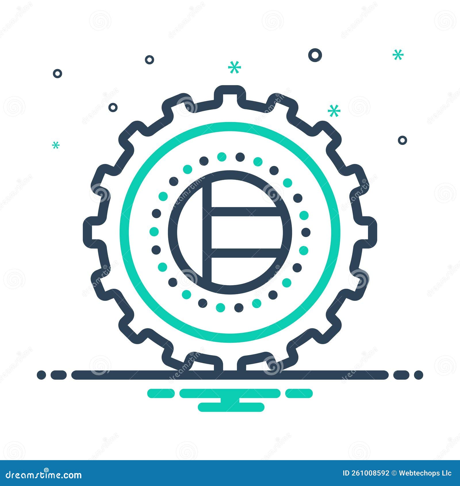 Mix Icon for Gcc, Manage and Cogwheel Stock Vector - Illustration of ...