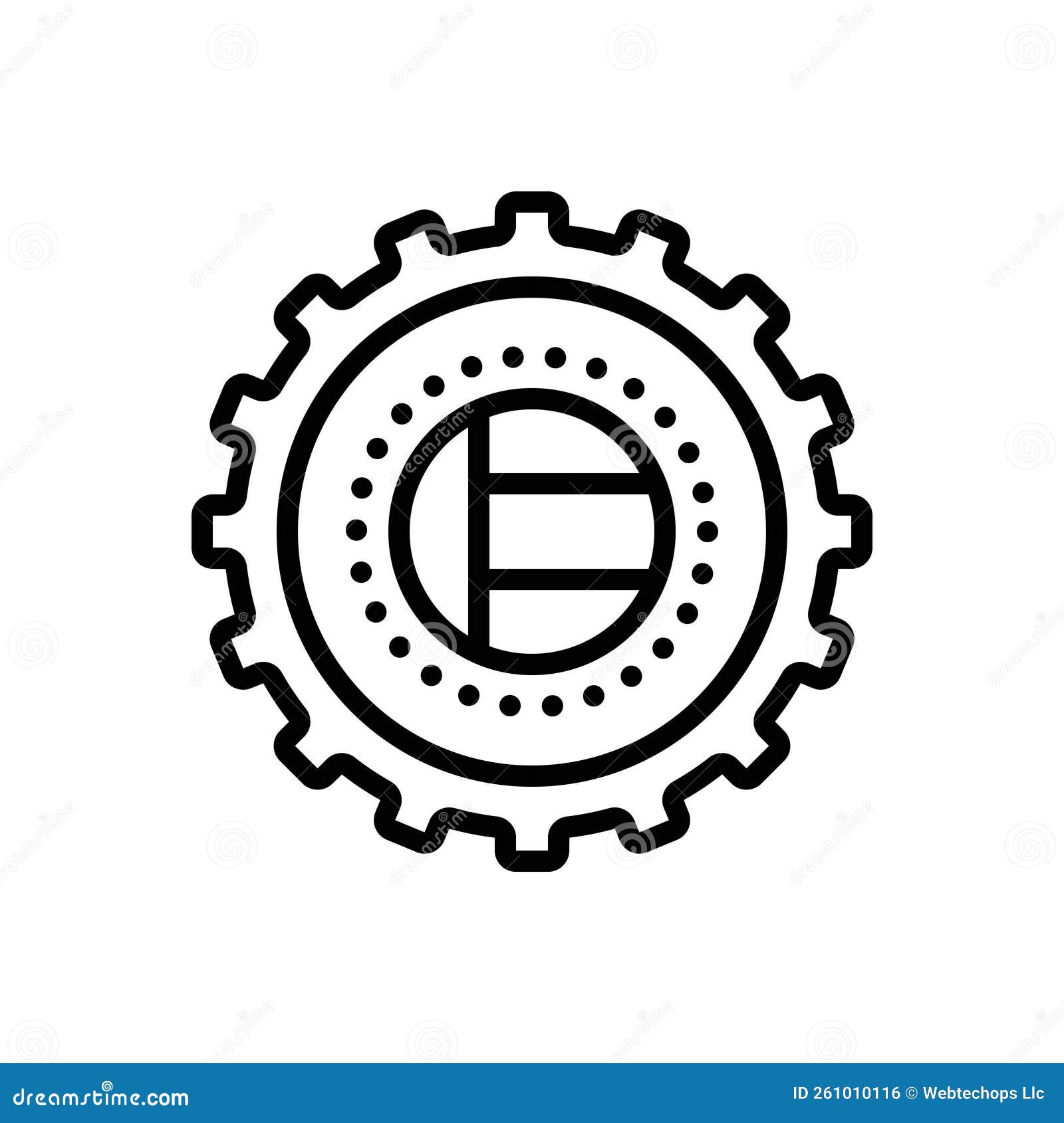 Black Line Icon for Gcc, Manage and Cogwheel Stock Vector ...