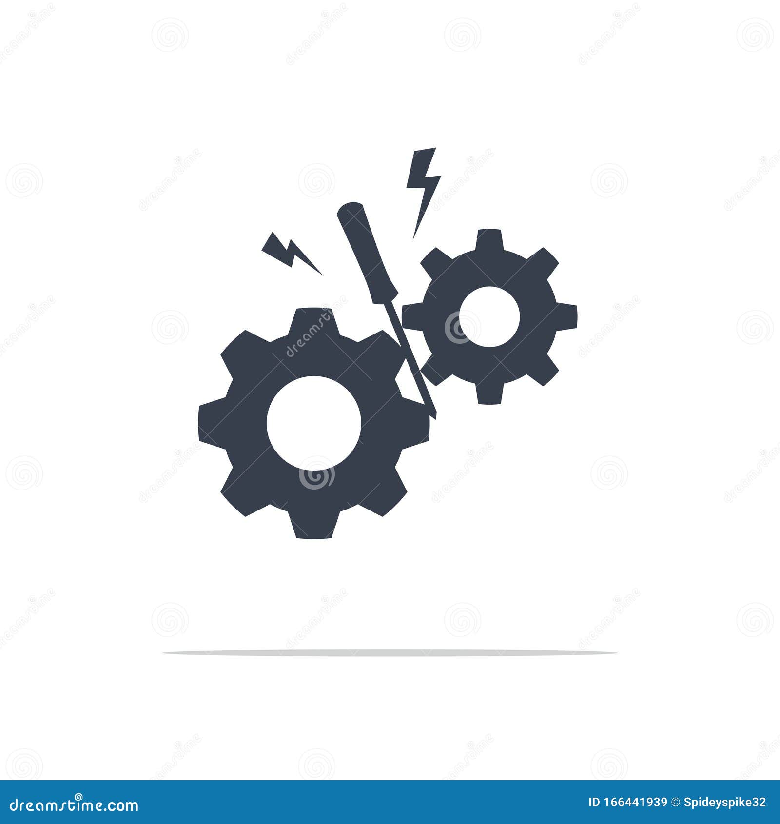 The Icon of Gear Stuck. Isolated Vector Icon Stock Illustration ...