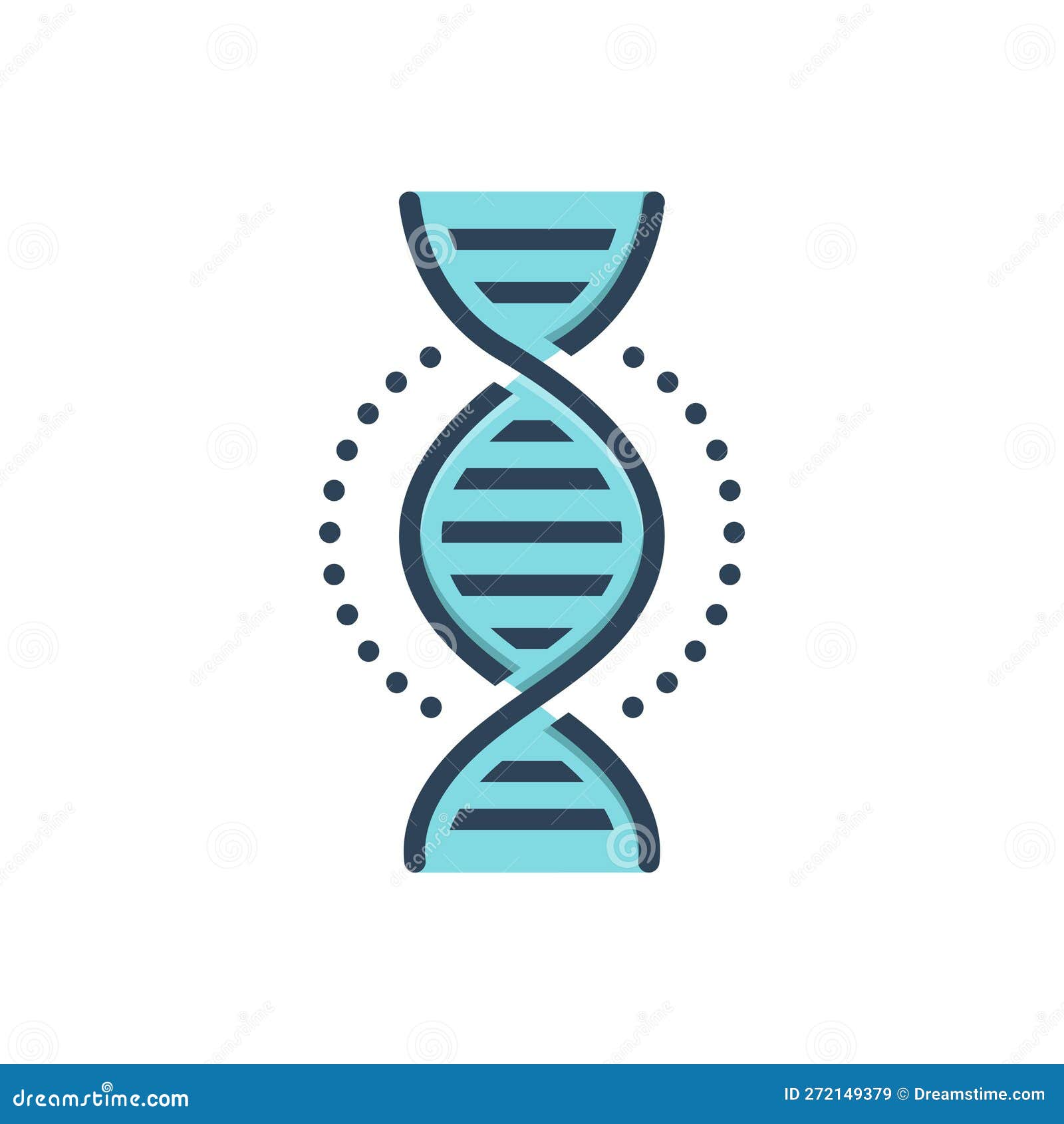 Color Illustration Icon for Gene, Dna and Spiral Stock Illustration ...