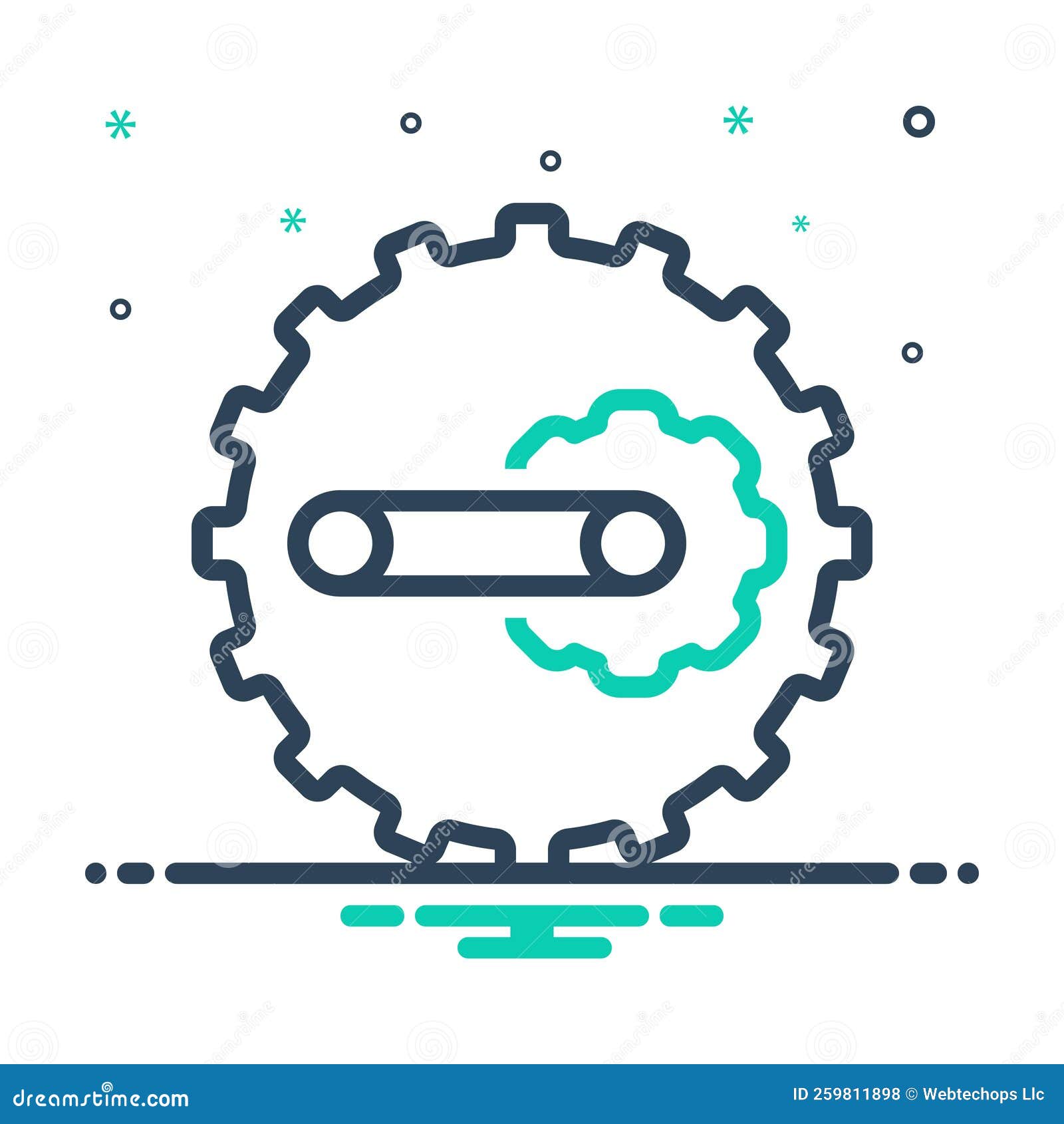 Mix Icon for Generate, Machinery and Cog Stock Illustration ...