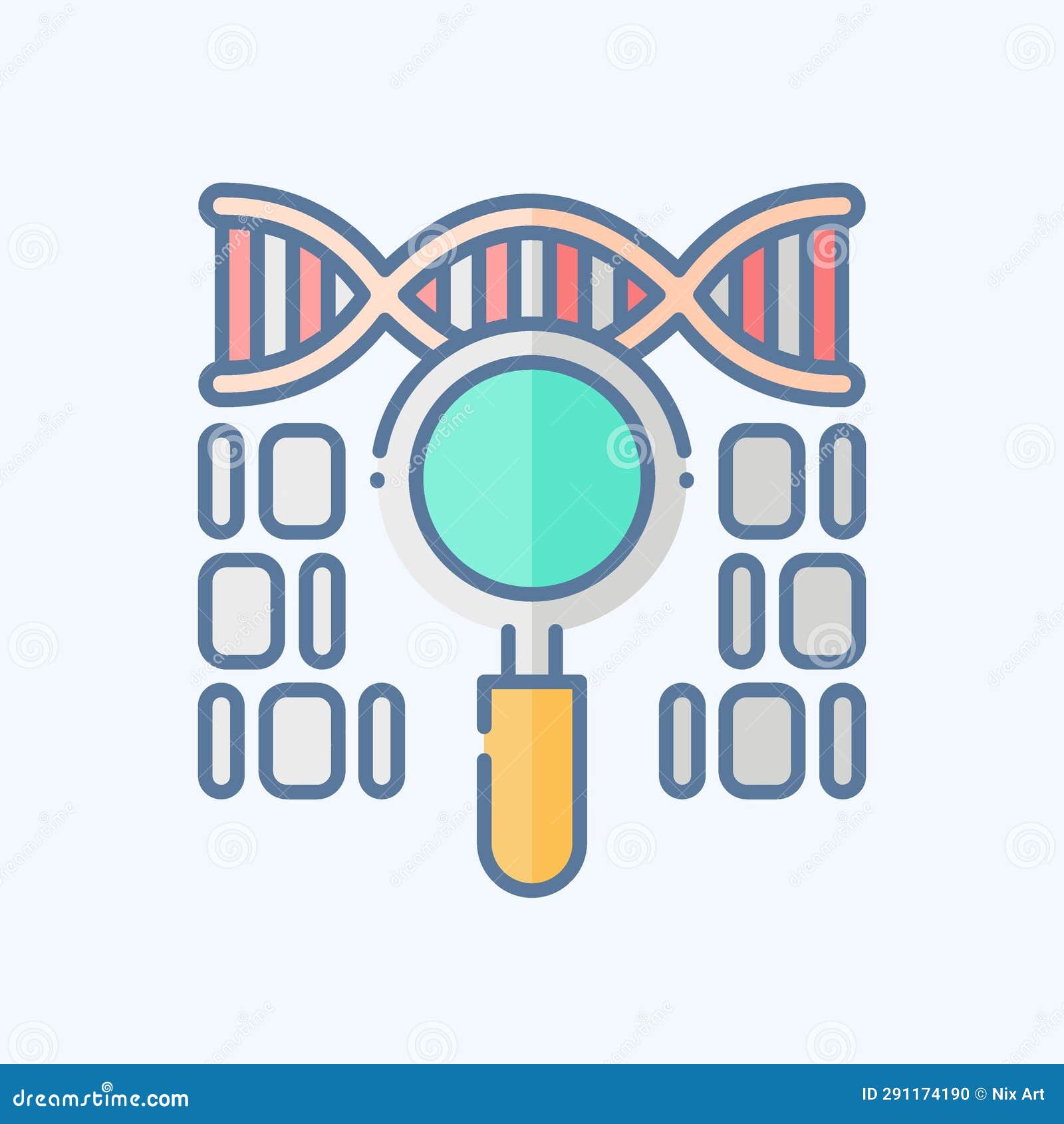 Icon Genetic Code. Related To Biochemistry Symbol. Doodle Style. Simple ...