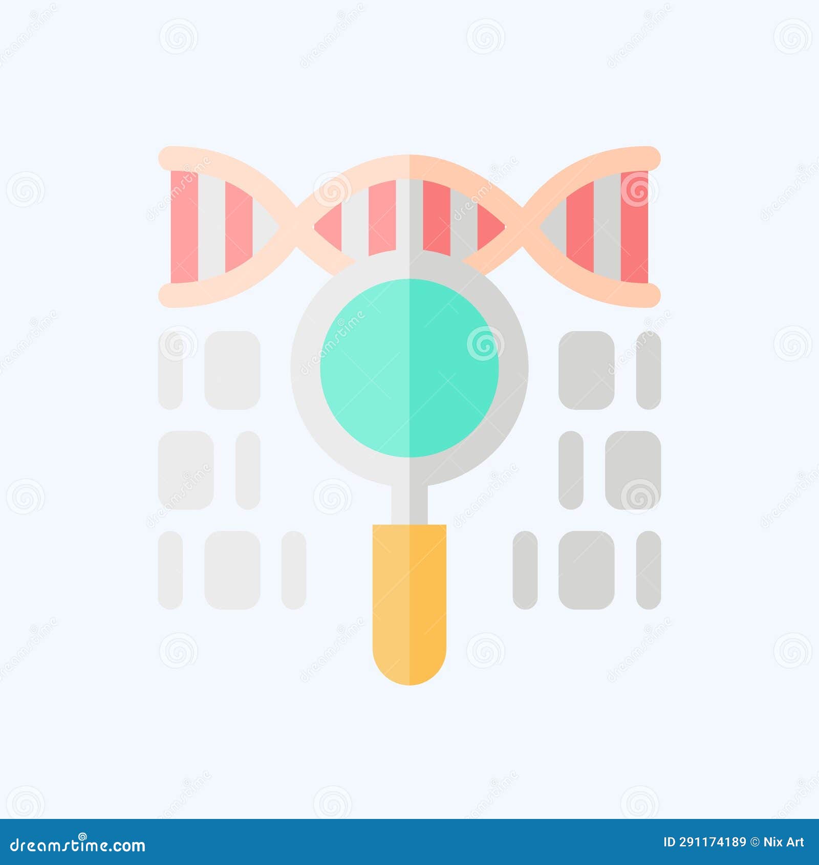 Icon Genetic Code. Related To Biochemistry Symbol. Flat Style. Simple ...