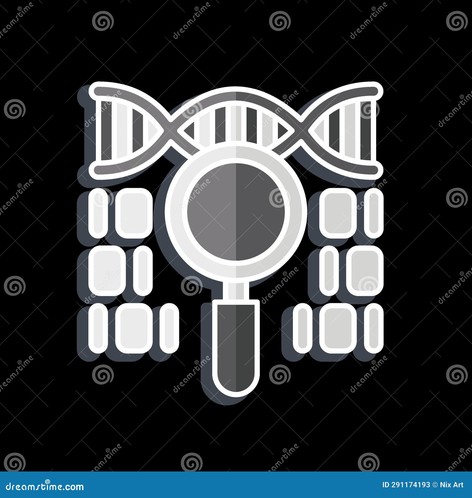 Icon Genetic Code. Related To Biochemistry Symbol. Glossy Style. Simple ...