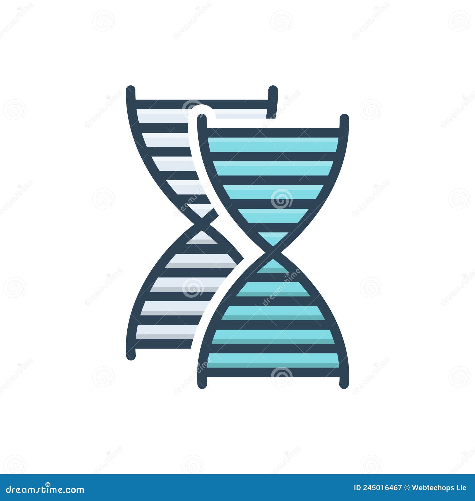 DNA Heredity Test Result. Outline Icon, Sign, Pictogram. Vector ...