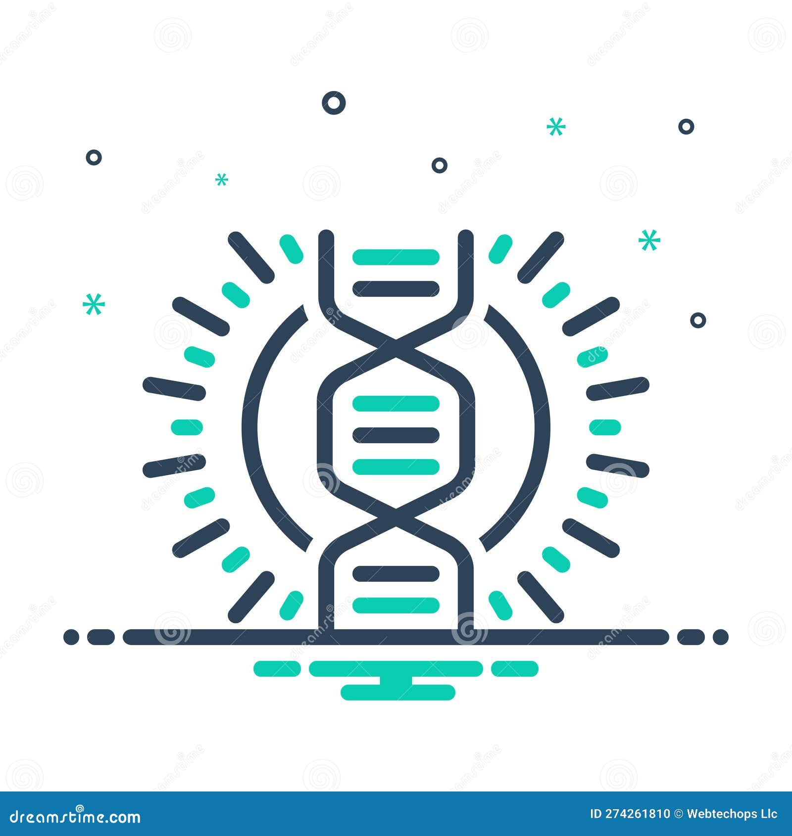 Mix Icon for Genome, Gene and Structure Stock Illustration ...