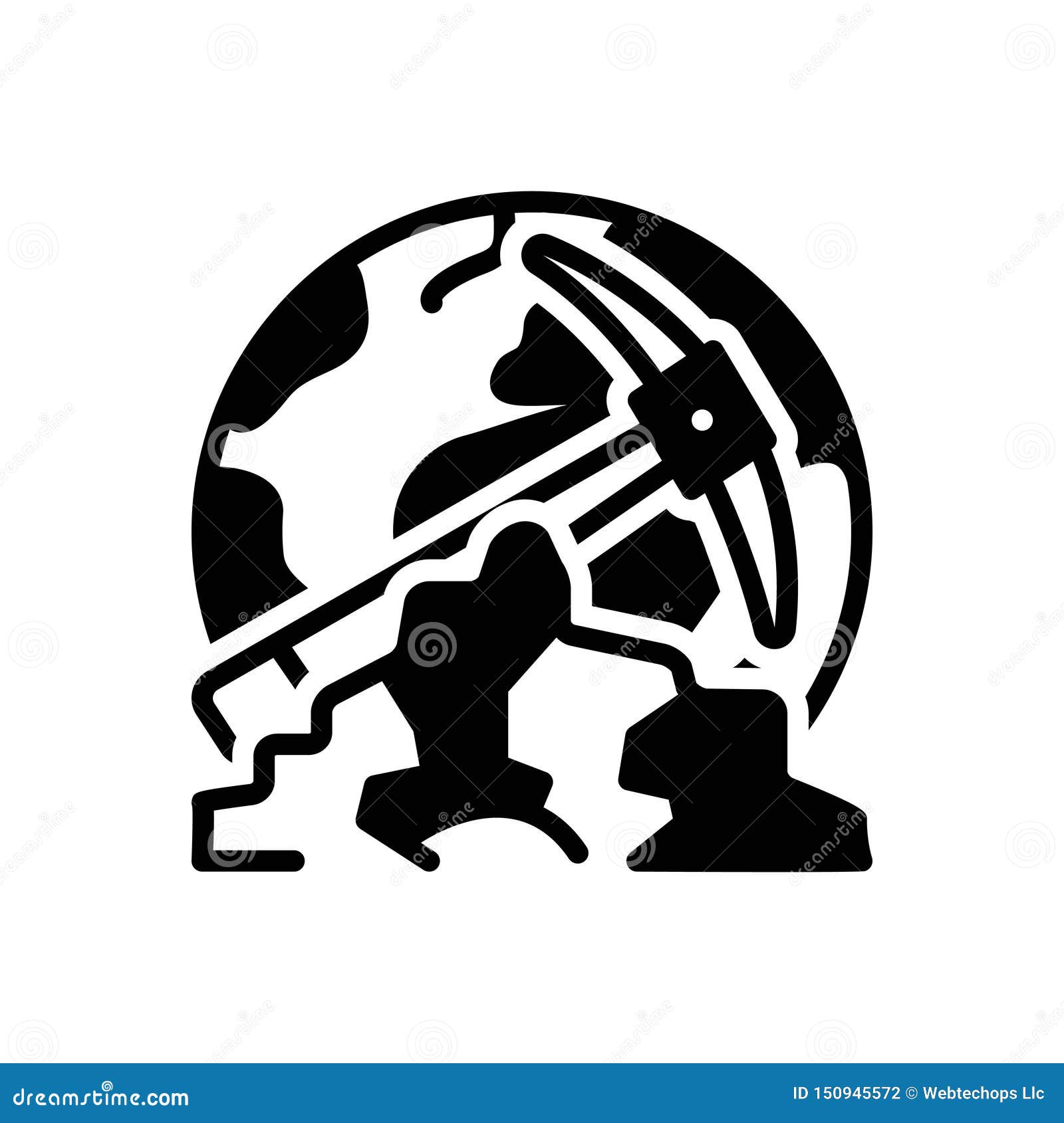 Black Solid Icon for Geological, Geologist and Landscape Stock Vector ...