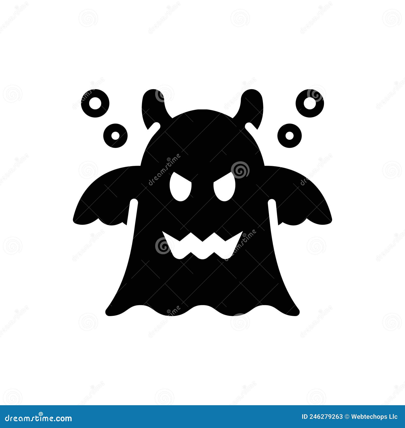 Black Solid Icon for Ghost, Specter and Past Stock Vector ...