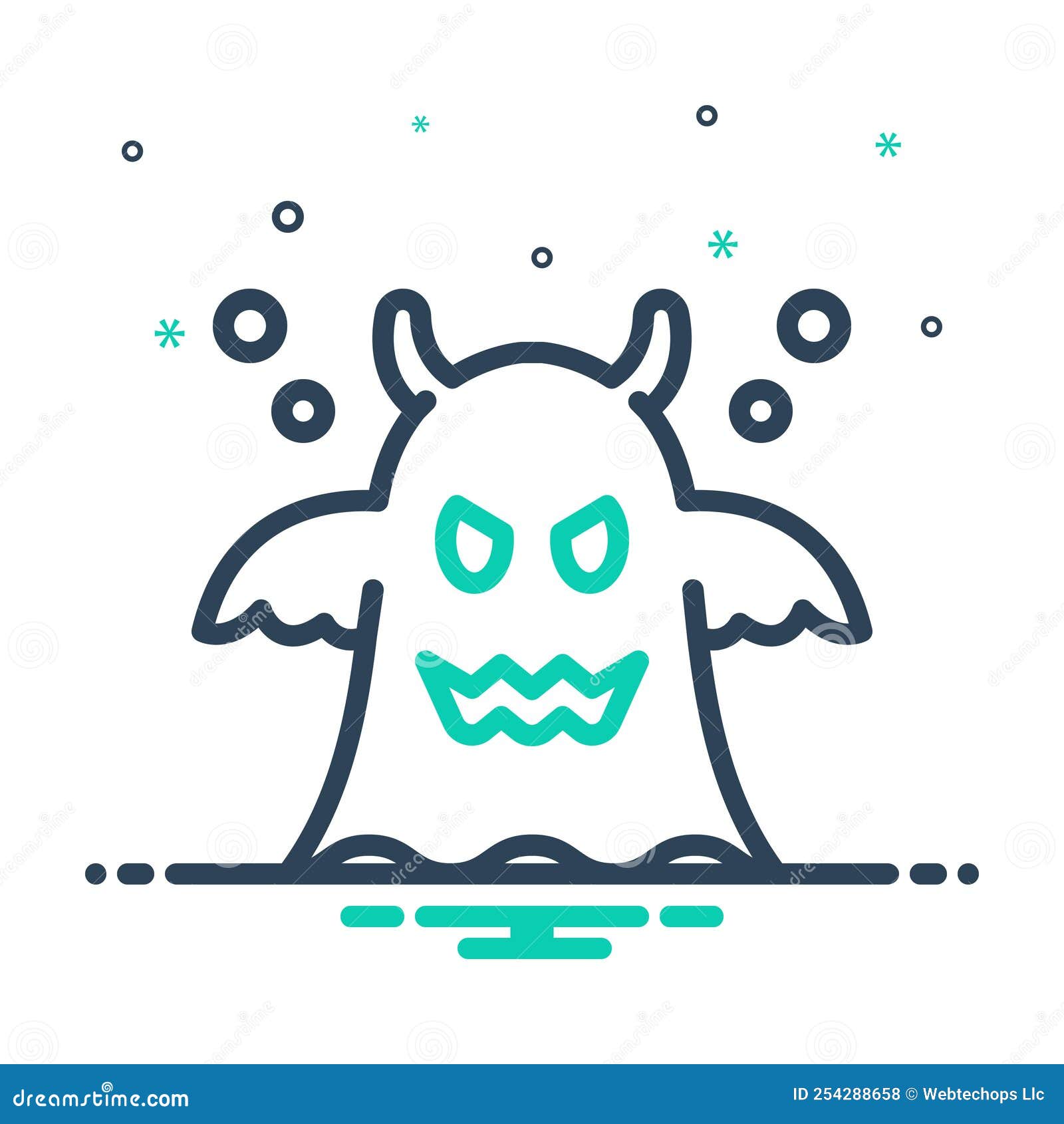 Halloween Specter. The Wandering Apparition. AI Generated Art. Vector ...