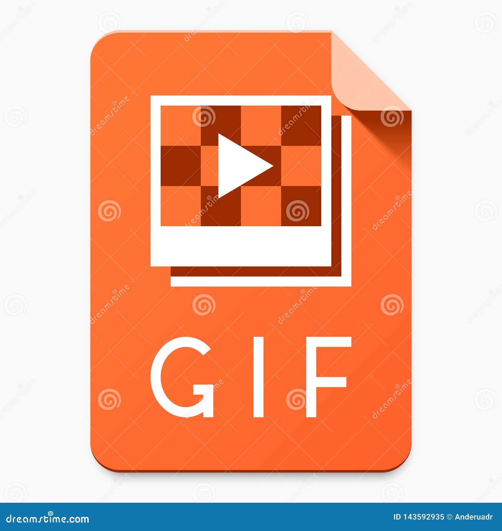 GIF Flat Style File Type Pictogram Stock Vector - Illustration of flat ...