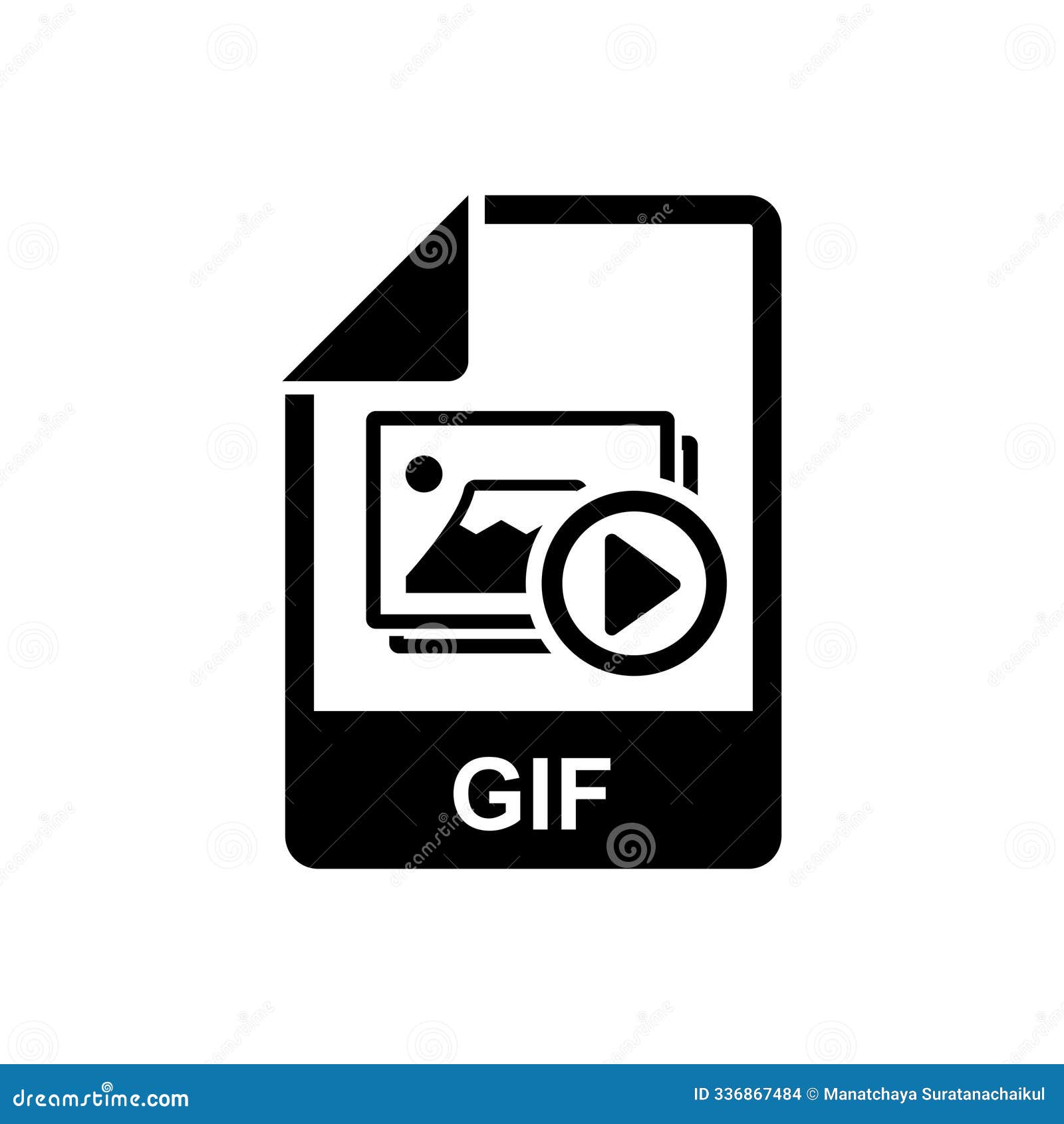 Gif File Icon. Images and Graphic for Web and Animation Isolated on a ...