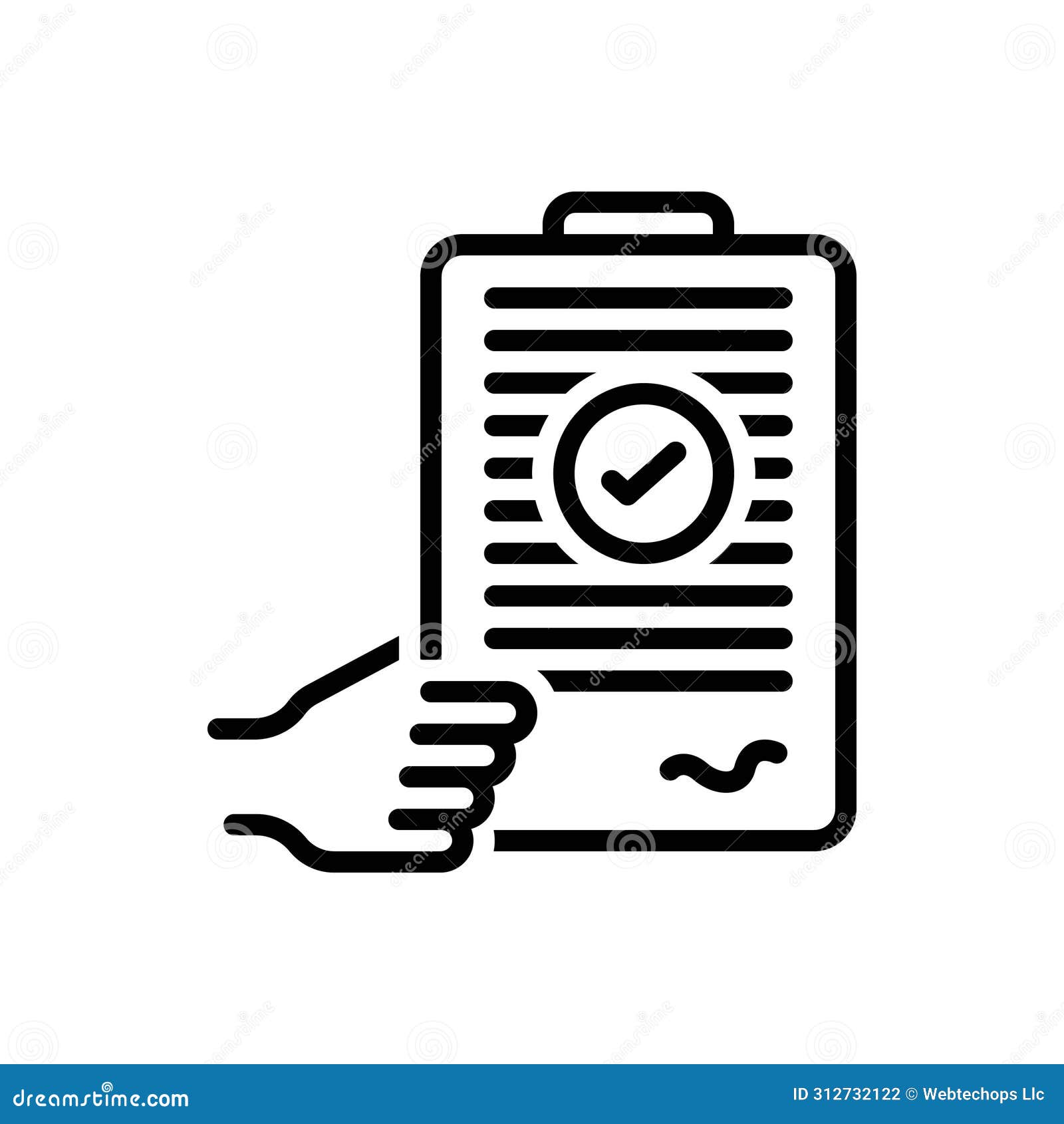 Black Line Icon for Give Permison, Permission and Assent Stock Vector ...