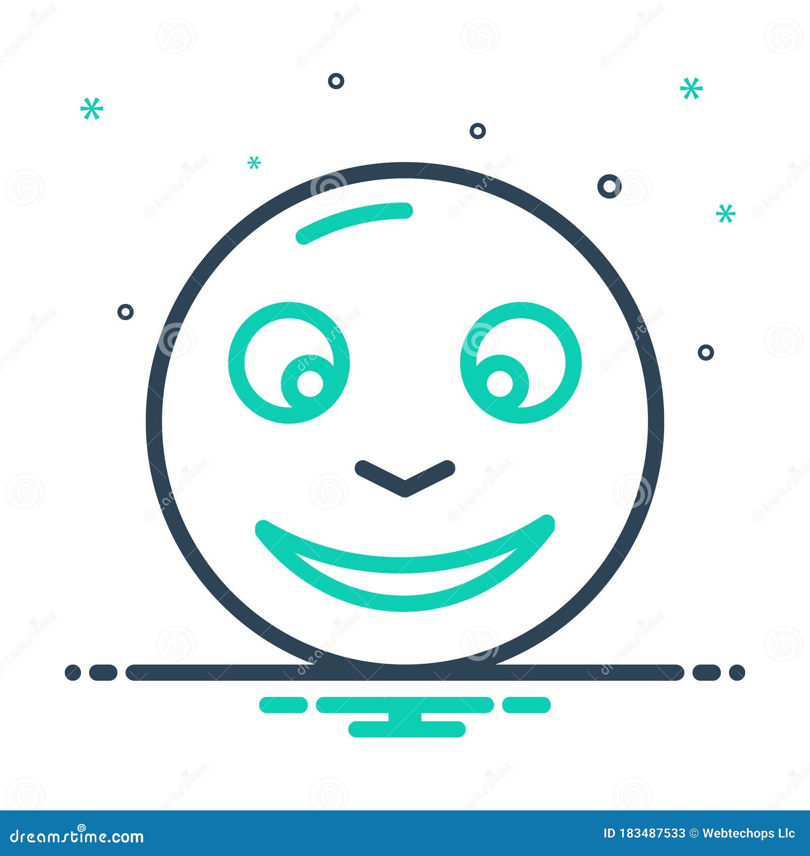 Mix Icon for Glad, Cheery and Complacent Stock Vector - Illustration of ...