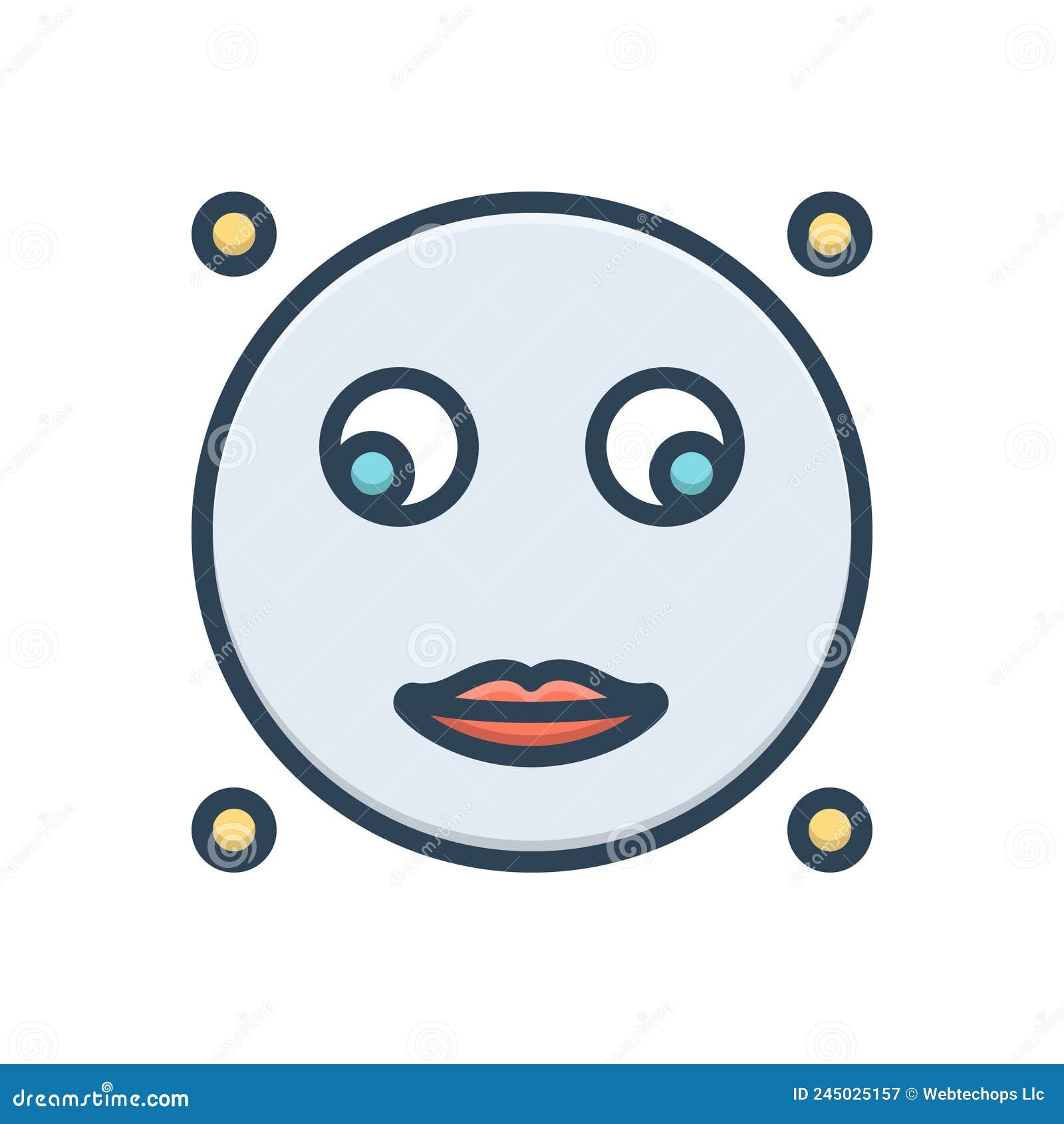 Color Illustration Icon for Glance, Look Briefly and Glimpse Stock ...