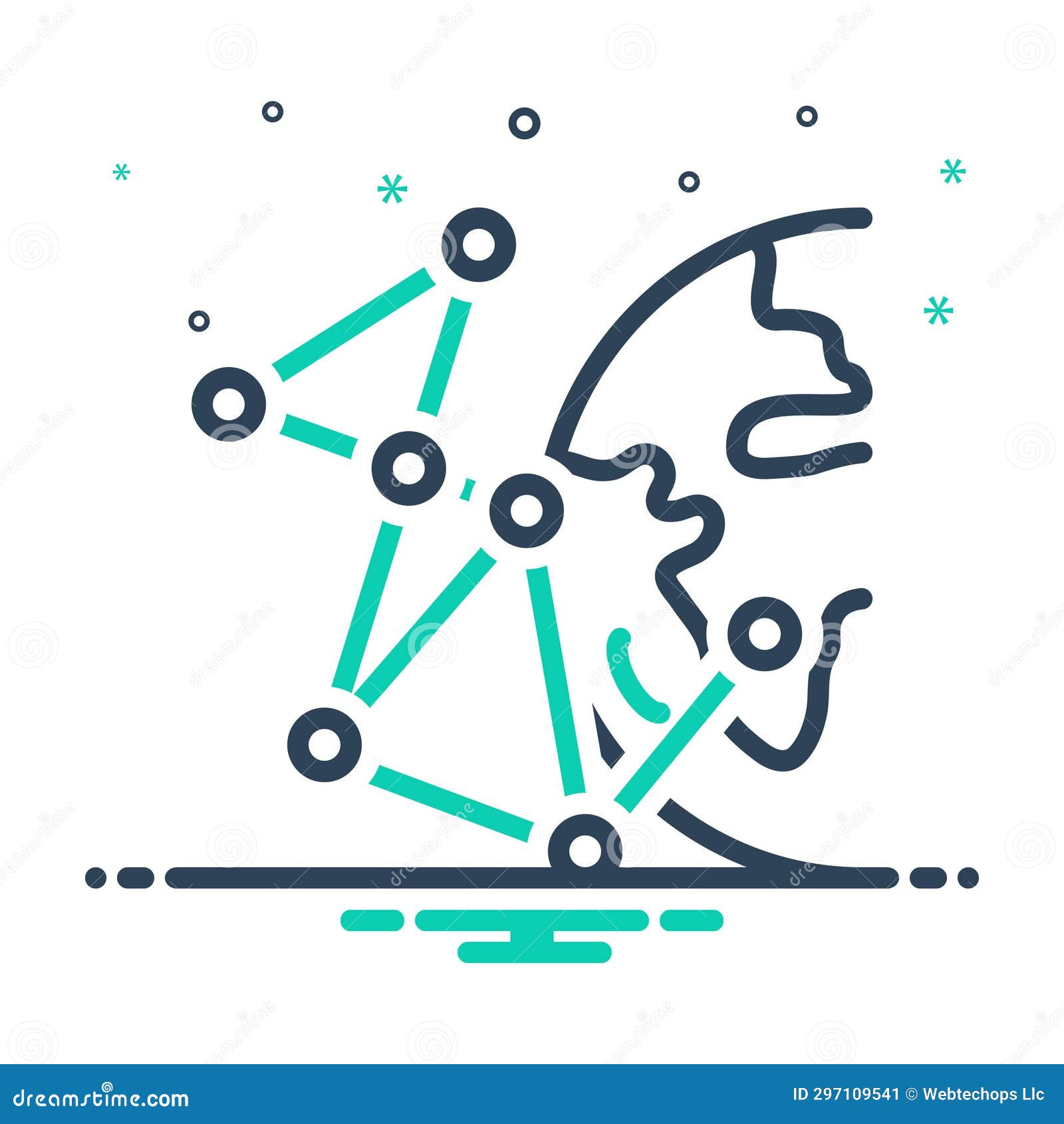 Mix Icon for Global Data, Global and Network Stock Illustration ...