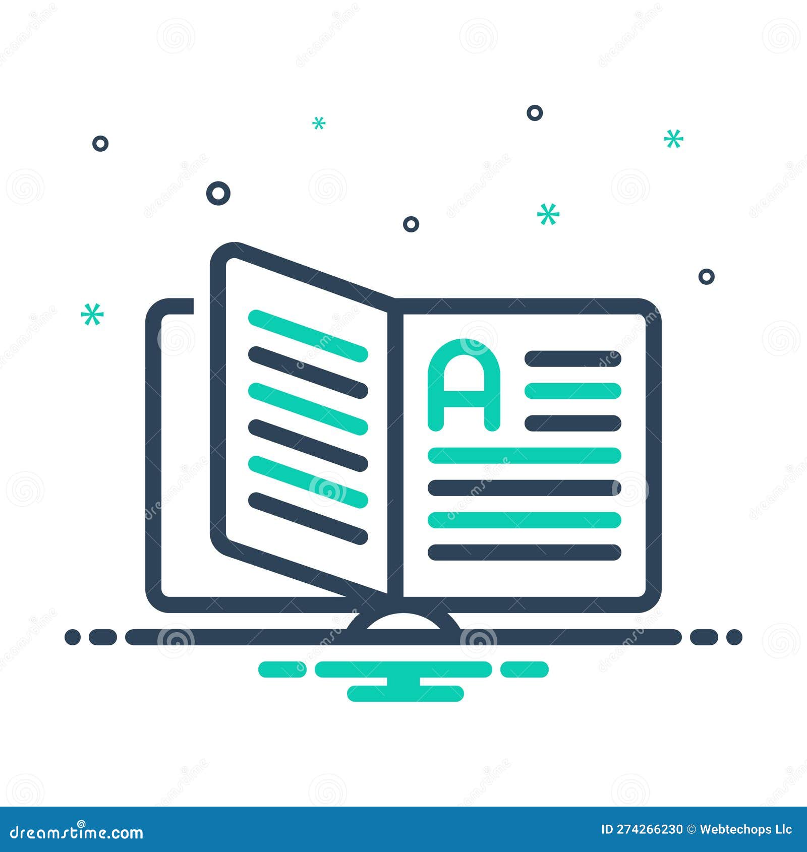 Glossary, Vocabulary Line Icon. Simple Outline Icon. Grammar, English ...