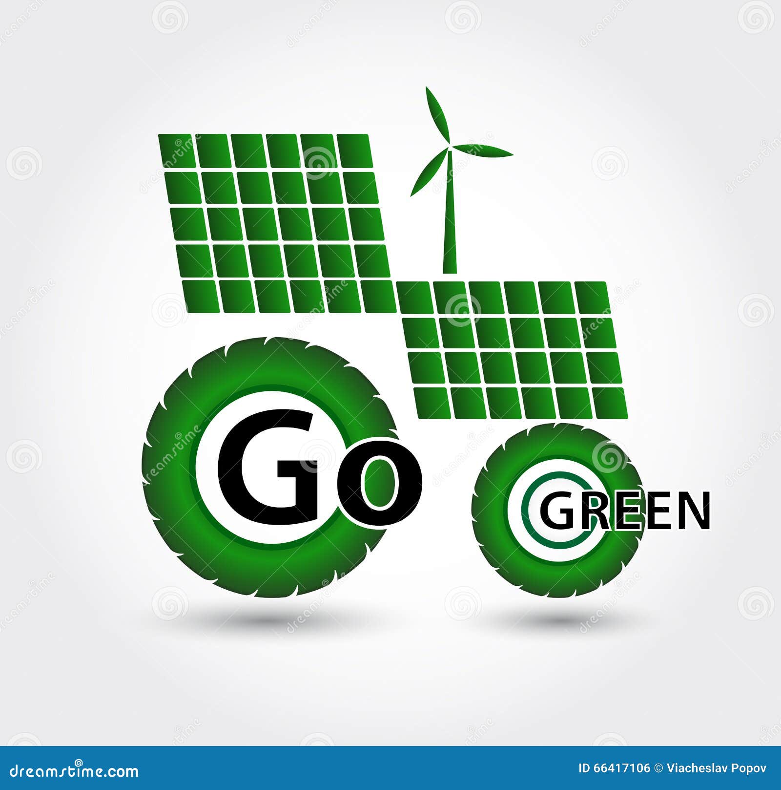 Icon go green. stock vector. Illustration of conservation - 66417106