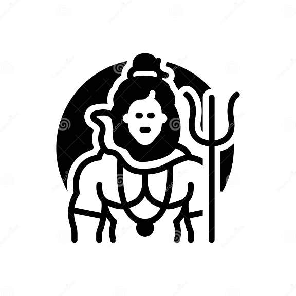Black Solid Icon for God, Deity and Homage Stock Vector - Illustration ...