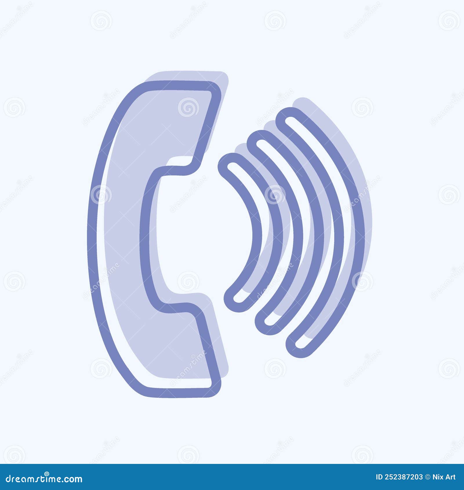 Icon on-going Call. Suitable for Education Symbol. Two Tone Style ...