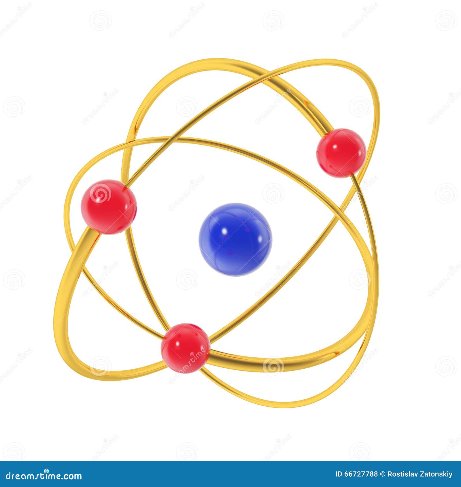 Icon Gold Atom Isolated on White Background. Stock Illustration ...