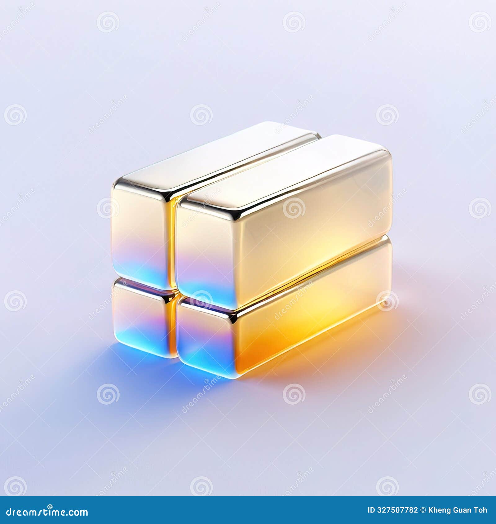 Icon of Gold Bars, Glossy Glass Style Stock Illustration - Illustration ...