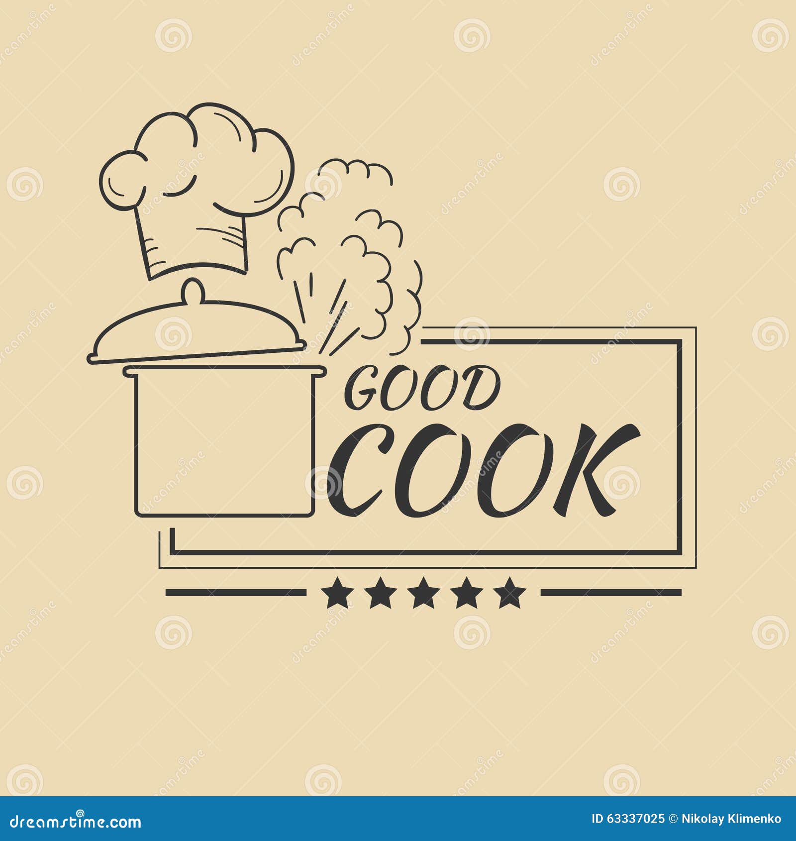 Icon Good Cook, a Good Cook Logo, Emblem of the Line Chef Eps 10 Stock ...