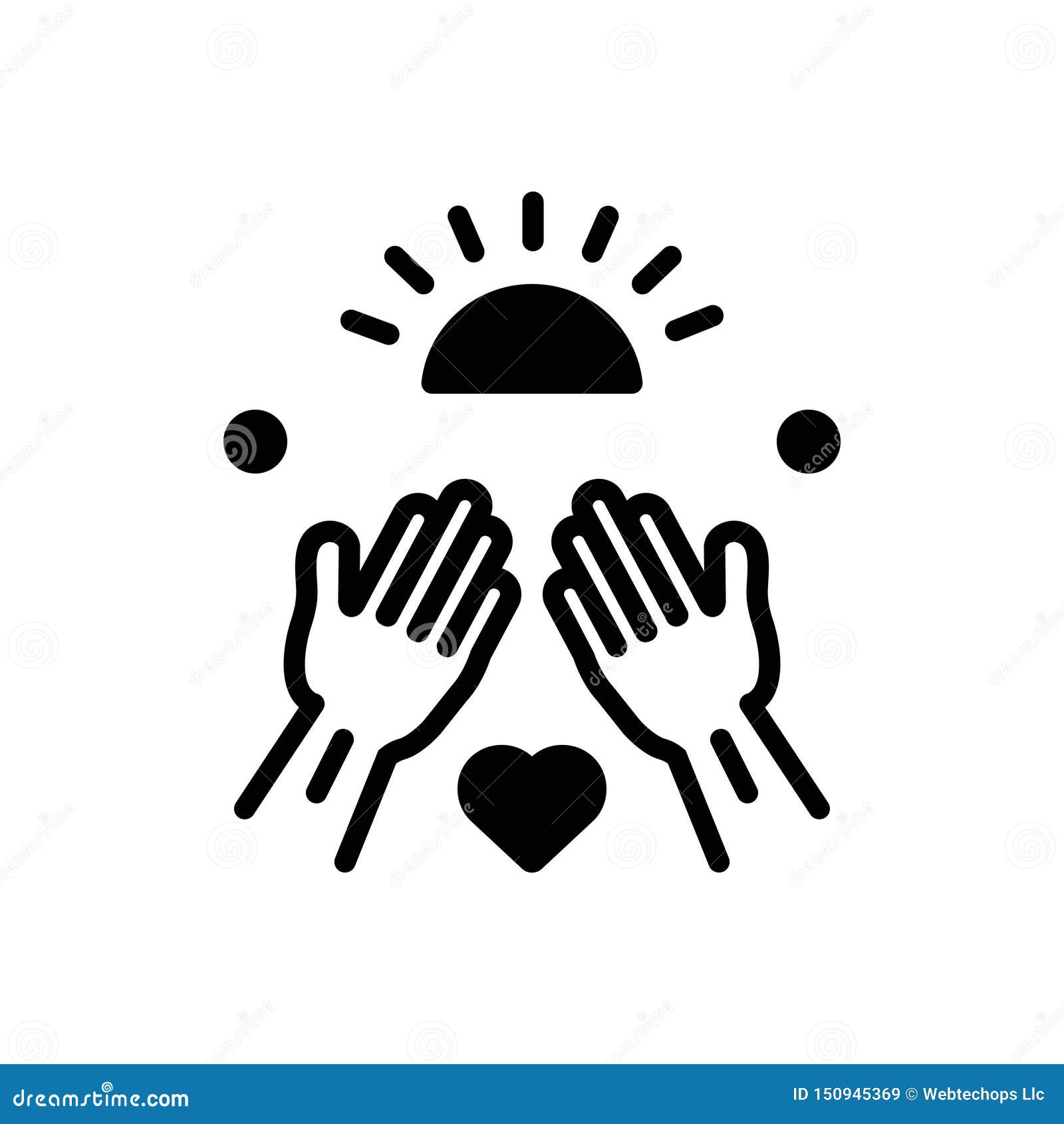 Black Solid Icon for Goodness, Well and Being Stock Vector ...