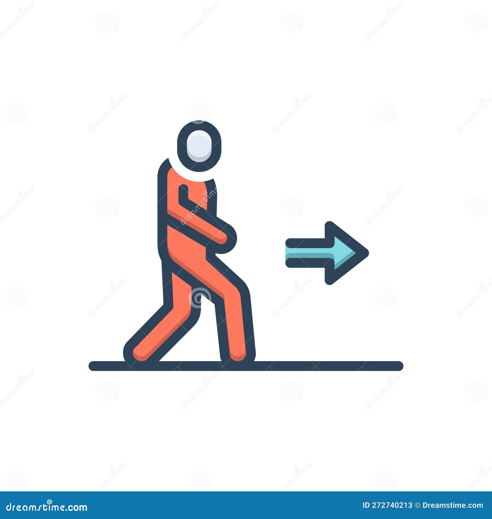 Color Illustration Icon for Goto, Visit and Walk Stock Vector ...