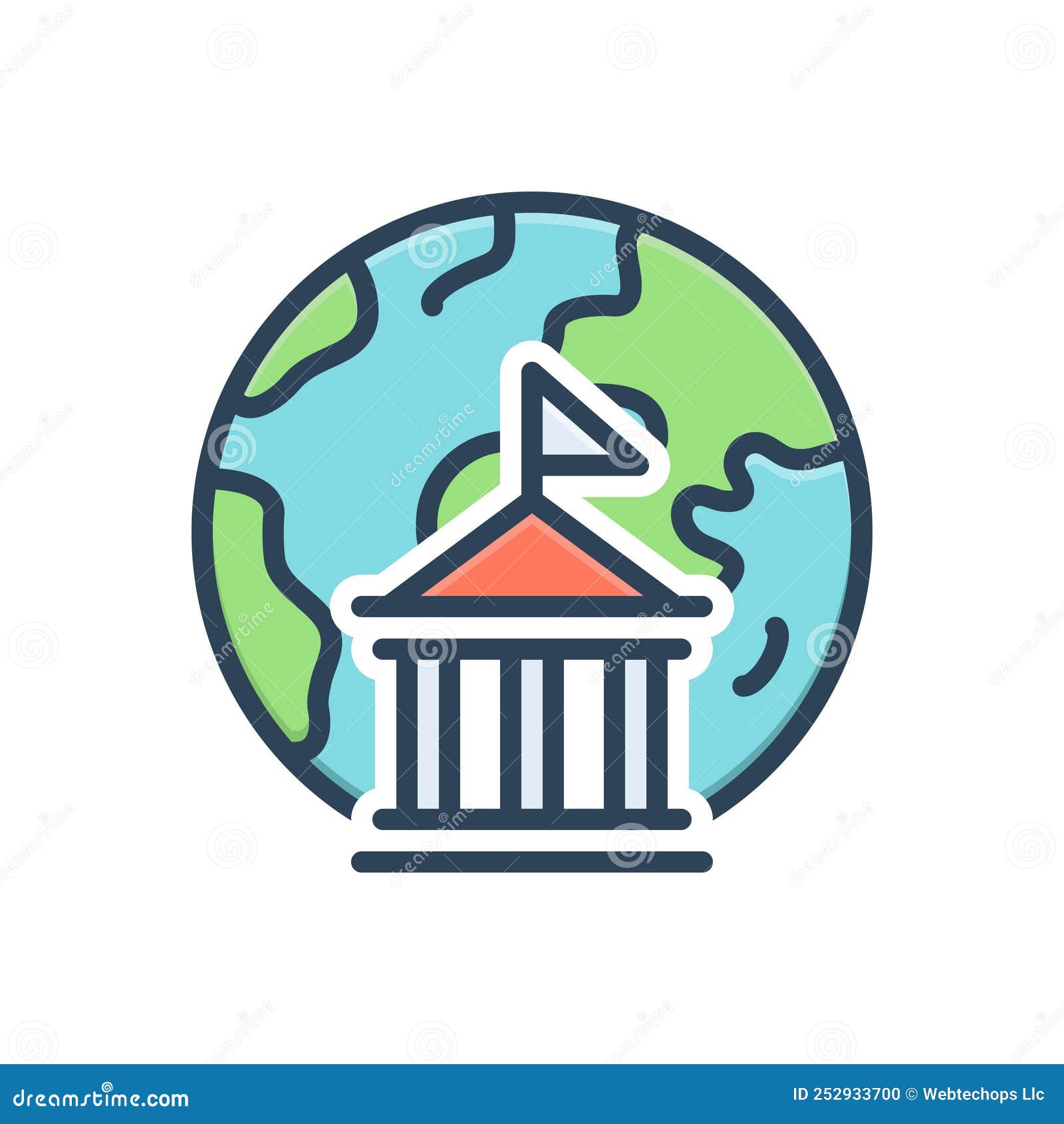 Color Illustration Icon for Governance, Rule and Kingship Stock Vector ...