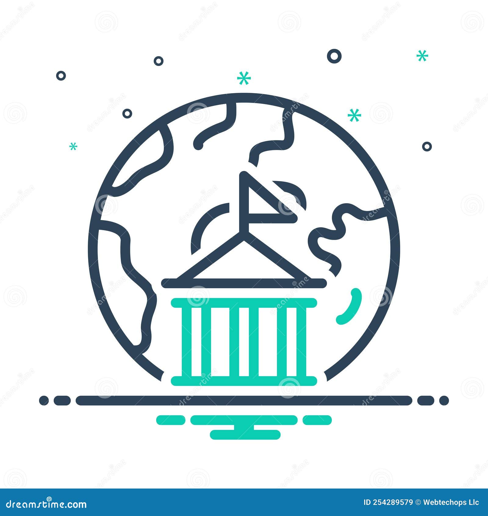 Mix Icon for Governance, Rule and Kingship Stock Vector - Illustration ...