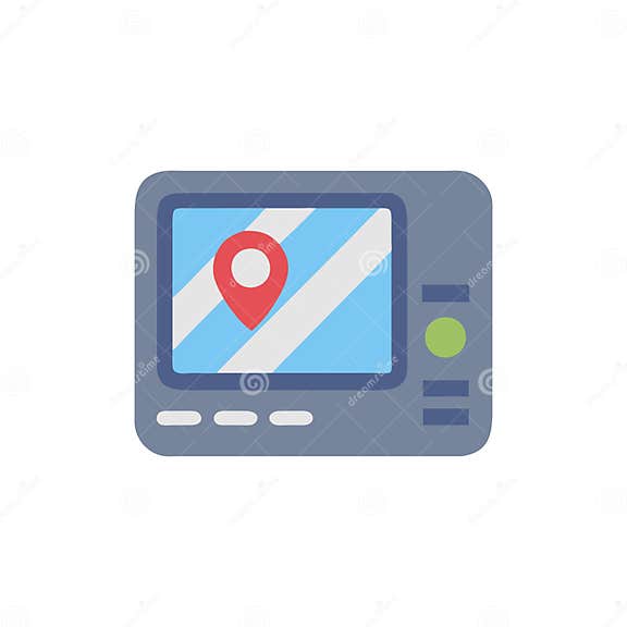 Icon of GPS Device for Accurate Location Stock Illustration ...