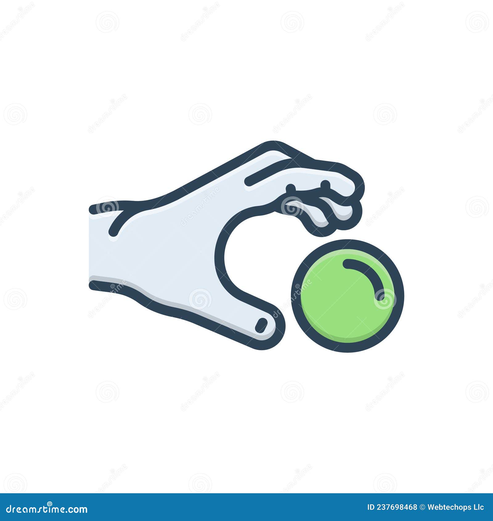 Color Illustration Icon for Grab, Hand and Throw Stock Illustration ...