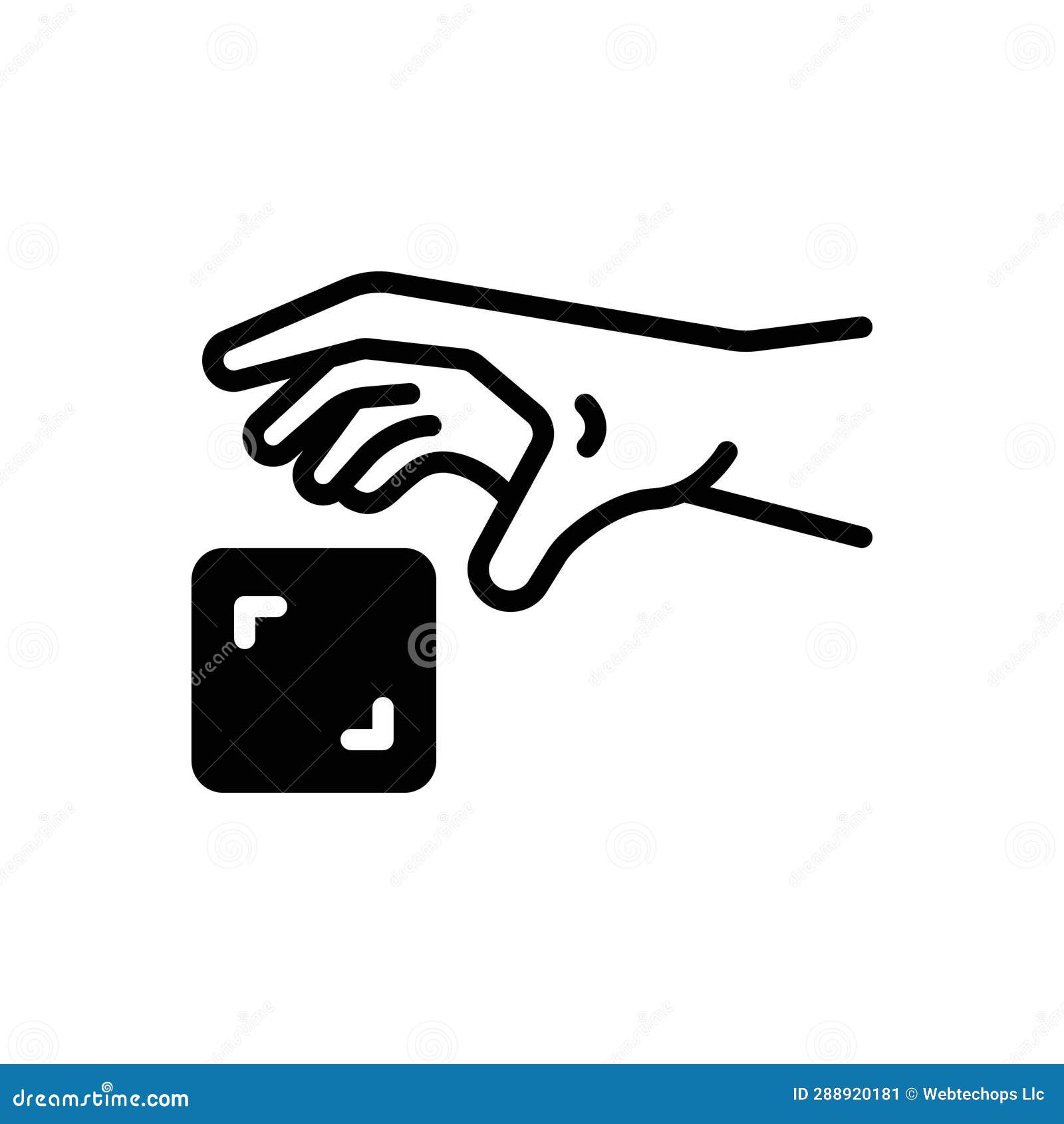 Black Solid Icon for Grab, Swoop and Hand Stock Illustration ...