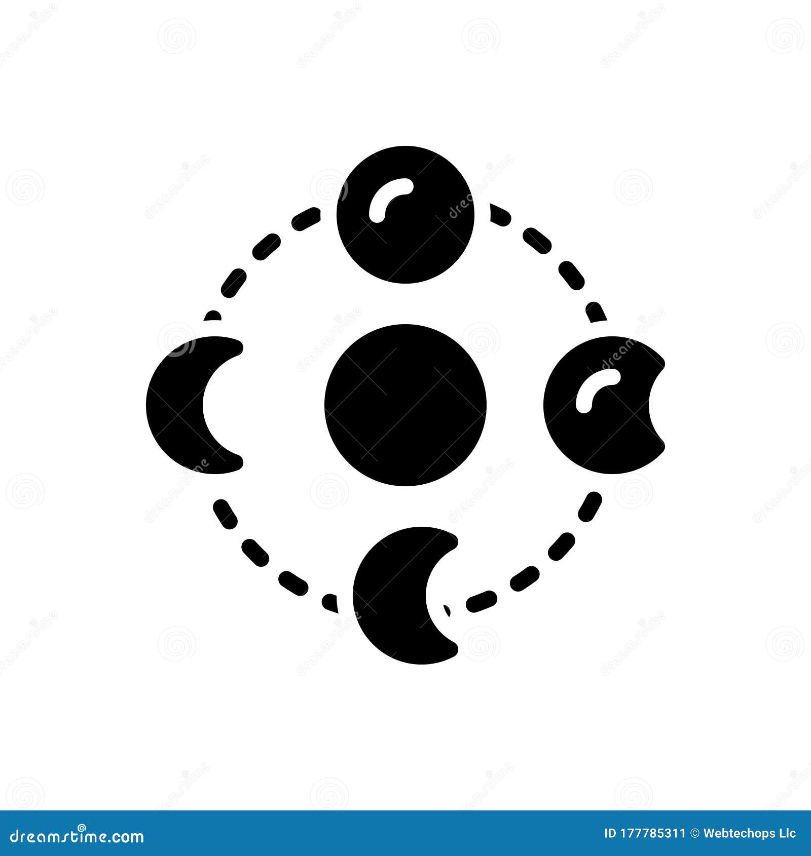 Black Solid Icon for Gradually, Slowly and Systematically Stock Vector ...