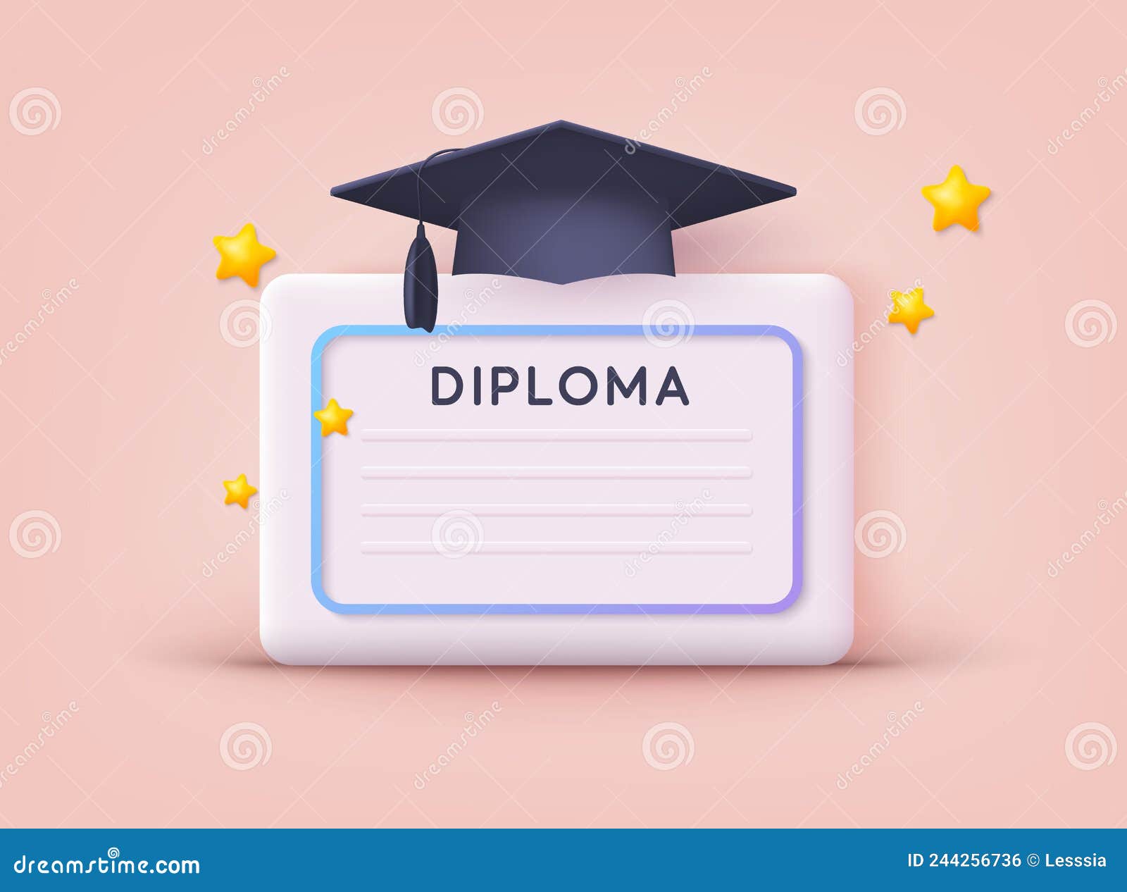 Icon of Graduation Certificate with Cup, Diploma Stock Vector ...