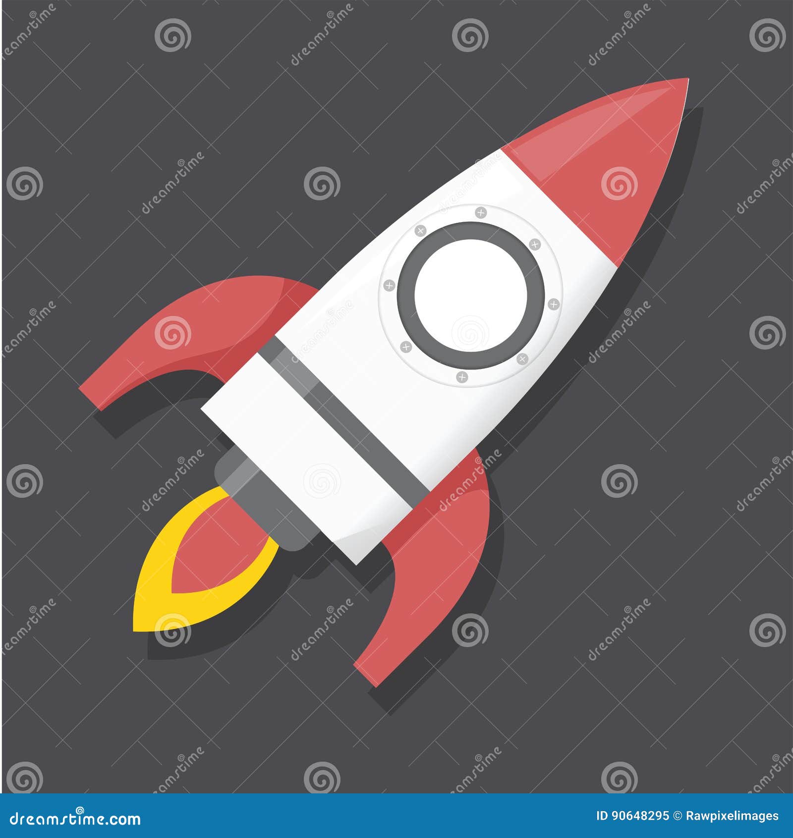 Icon Graphic Rocket Launch Vector Illustration Stock Vector ...